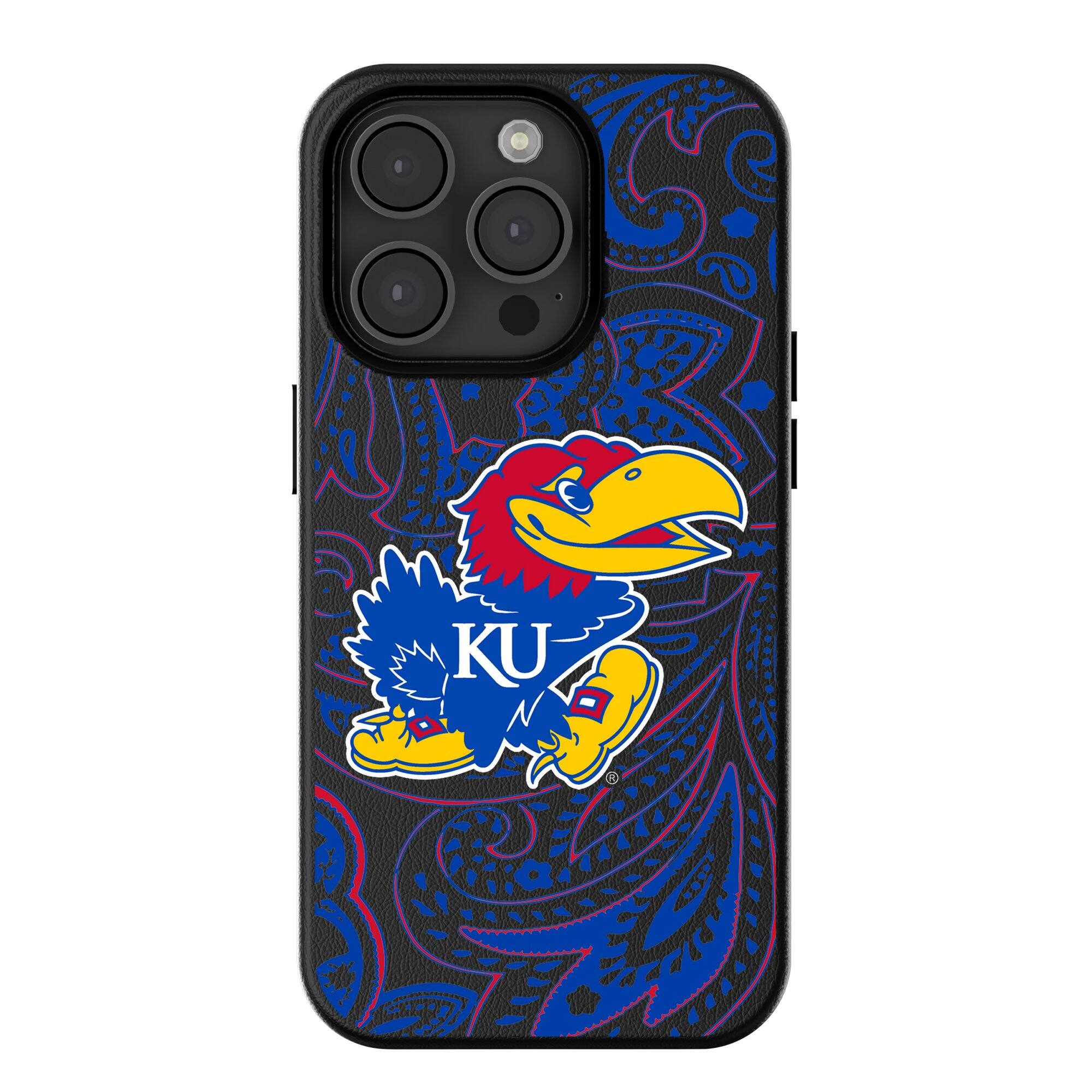 Keyscaper NCAA Kansas Jayhawks Paisley iPhone Magnetic Bump Case 16 Pro ...