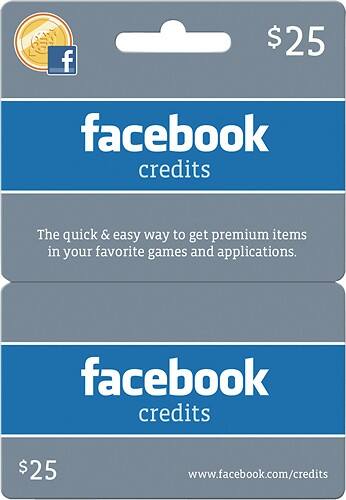 Customer Reviews: Facebook Facebook Credits Card ($25) FACEBOOK $2 ...