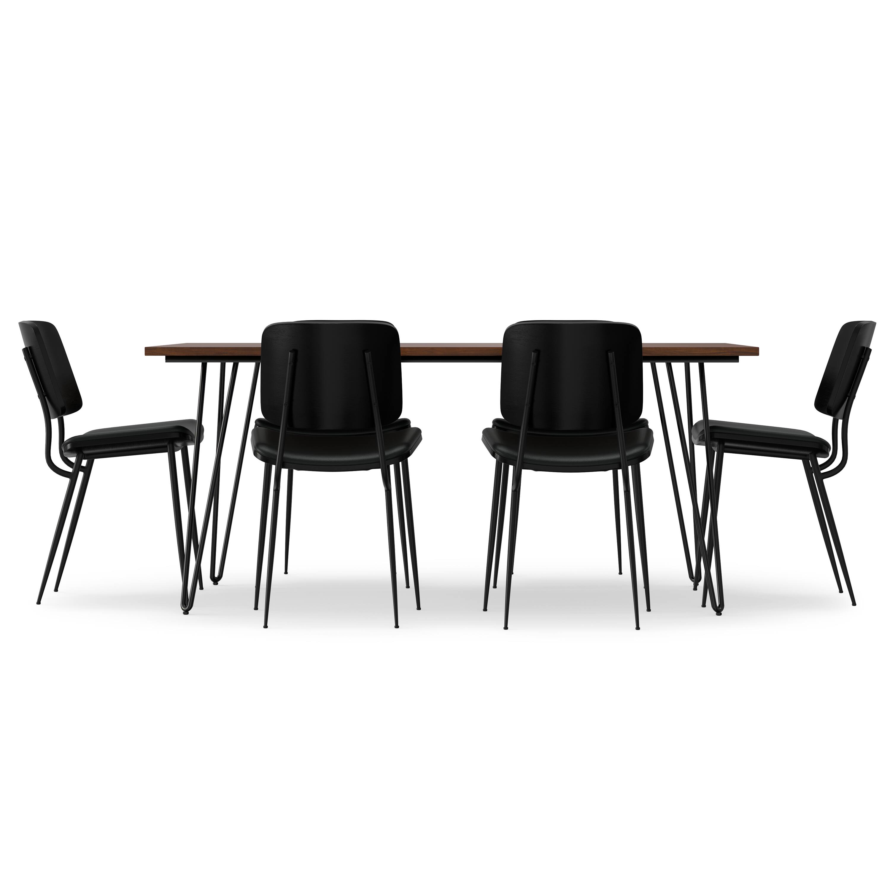 Simpli Home Hayley / Hunter 7 Piece Dining Set Black HL7DS001HNRBLWL ...