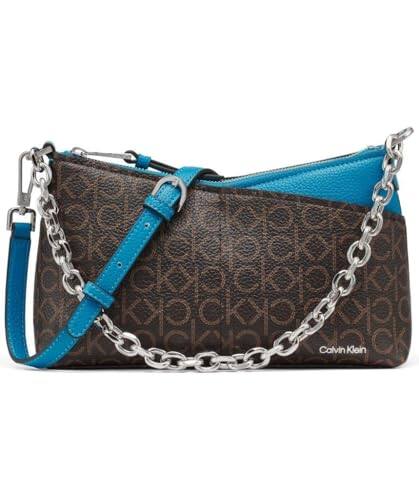 DORLUKFU womens Zoe Top Zip Chain Crossbody Corsica Combo Logo ...