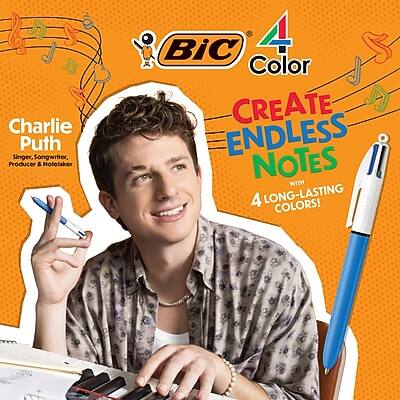 BIC America BIC 4 Color Shine Retractable Ballpoint Pen, Medium Point ...