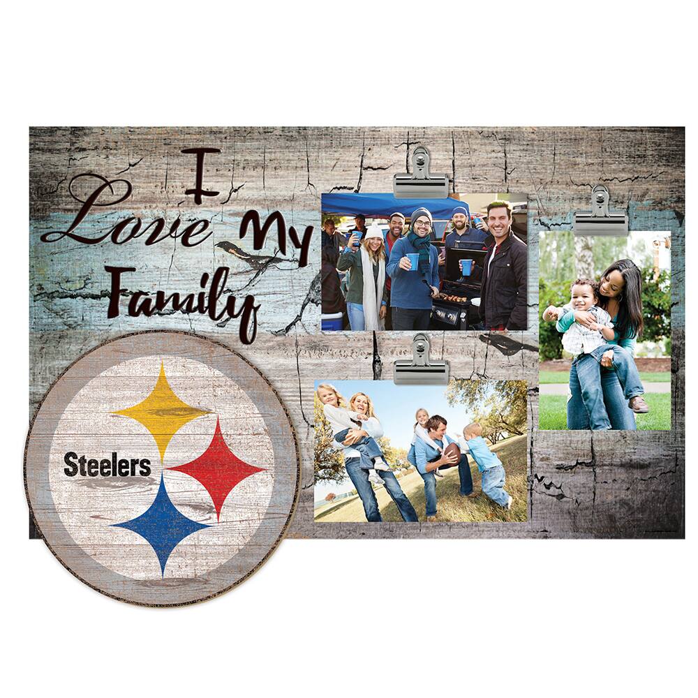 Fan Creations Pittsburgh Steelers 11" x 19" I Love My Family Clip Photo ...