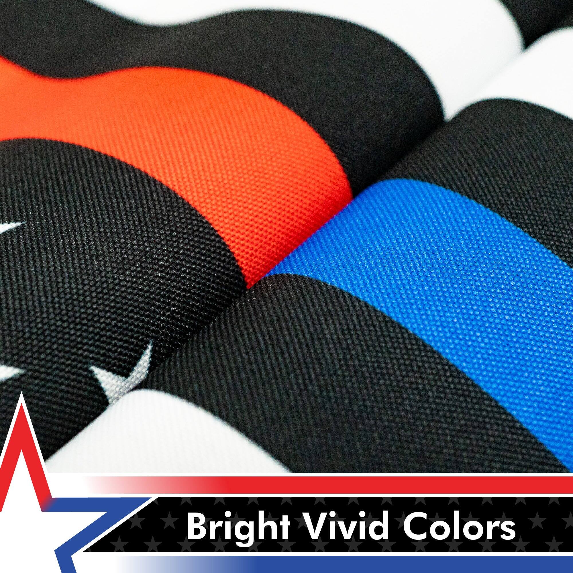 G128 Thin Blue Line & Thin Red Line American Garden Flag 12 x 18 in ...
