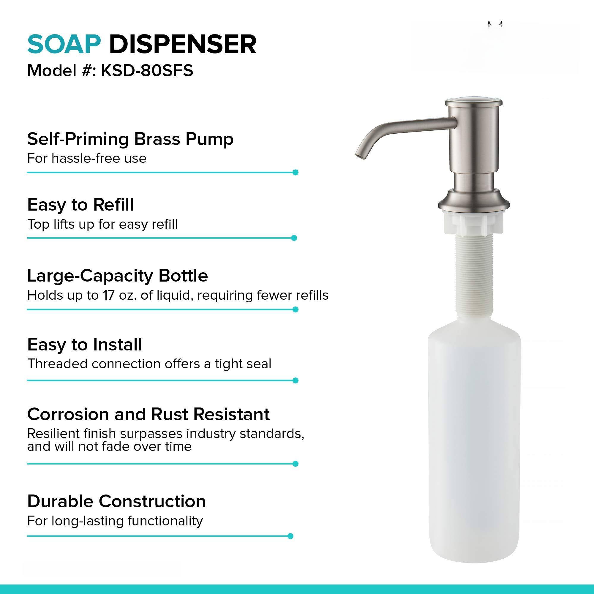 Dapper Styles Kitchen Soap And Lotion Dispenser In Spot Free Stainless ...