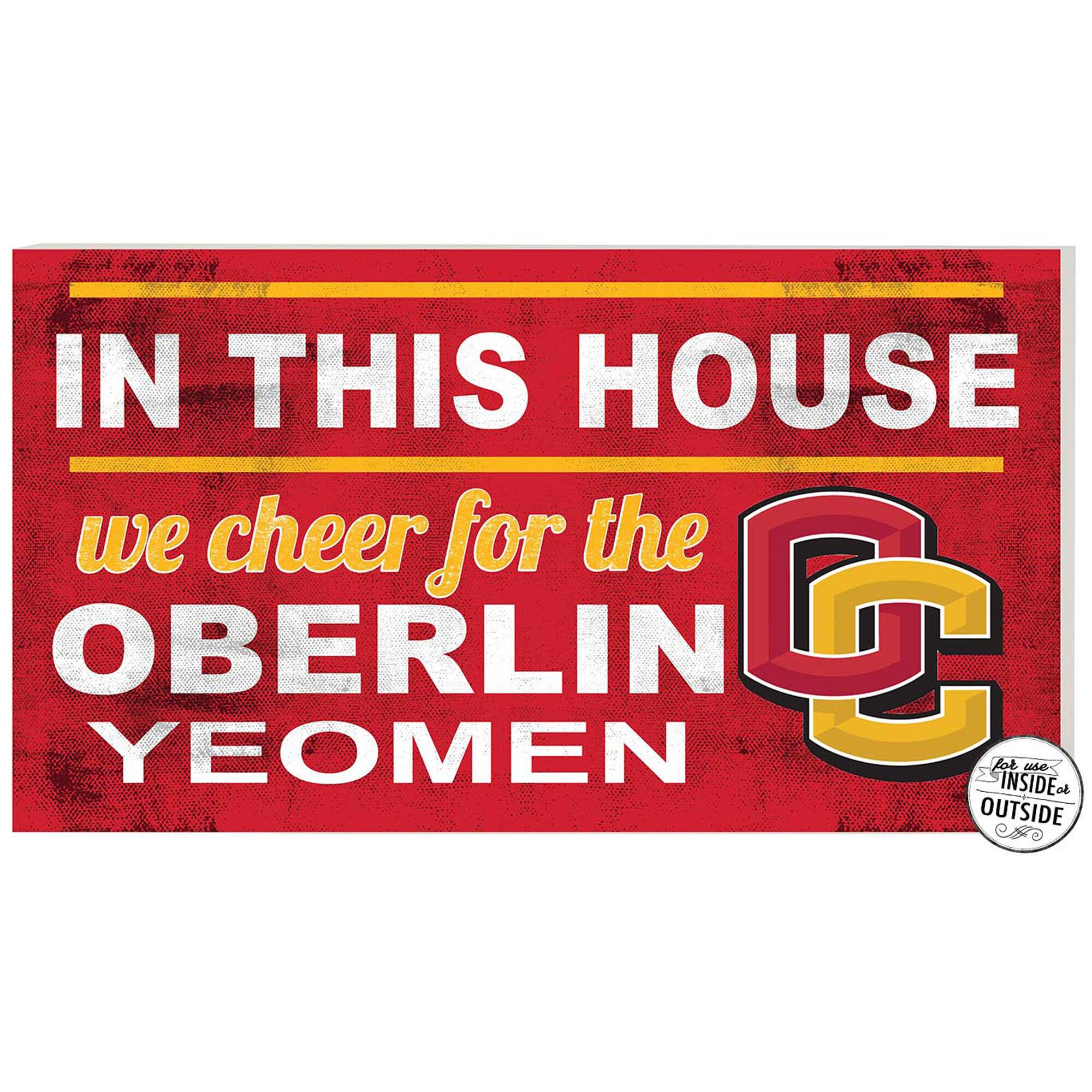 Jardine Oberlin Yeomen 11" x 20" Indoor/Outdoor In This House Sign Red ...