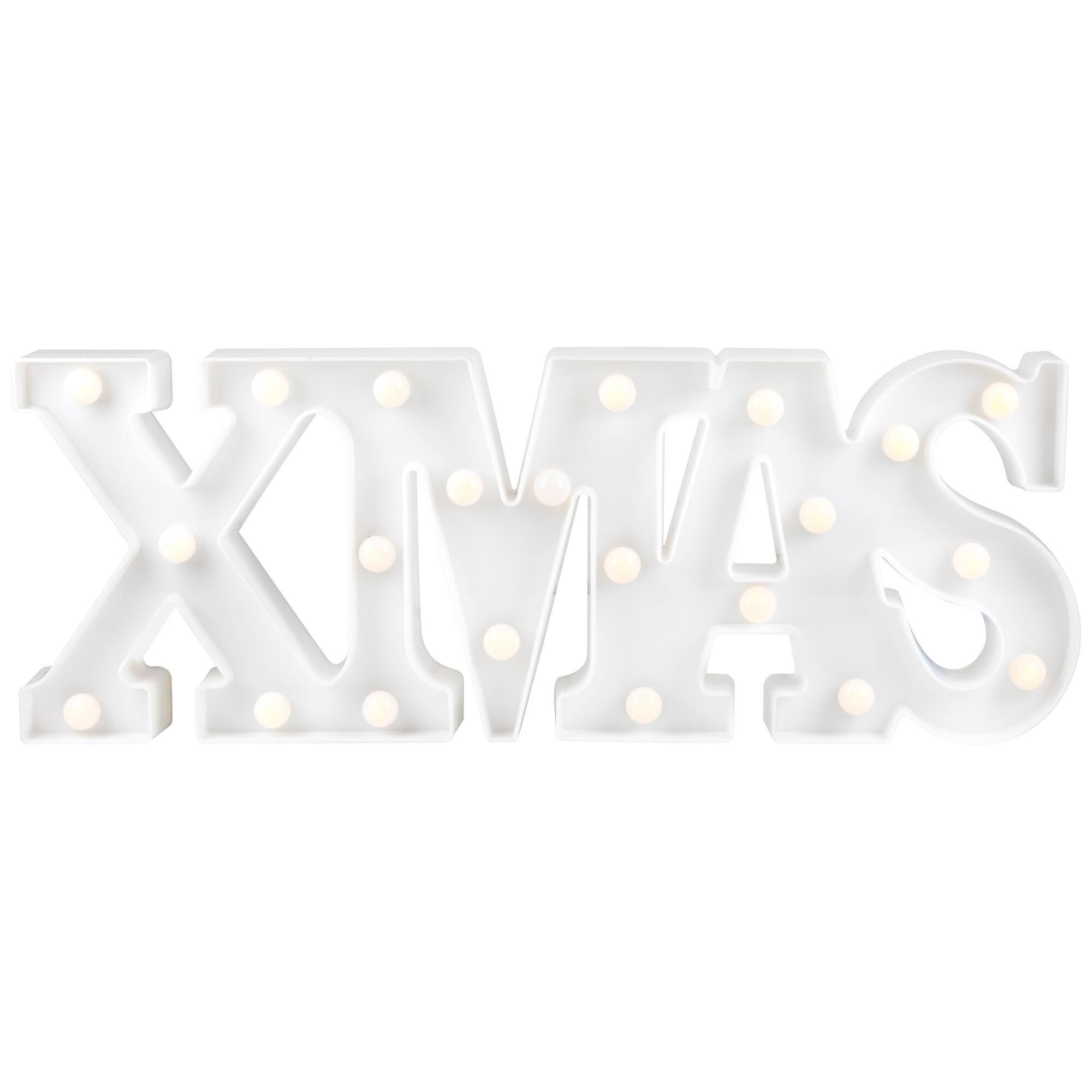 Northlight 18.5" Battery Operated LED Lighted XMAS Christmas Marquee ...