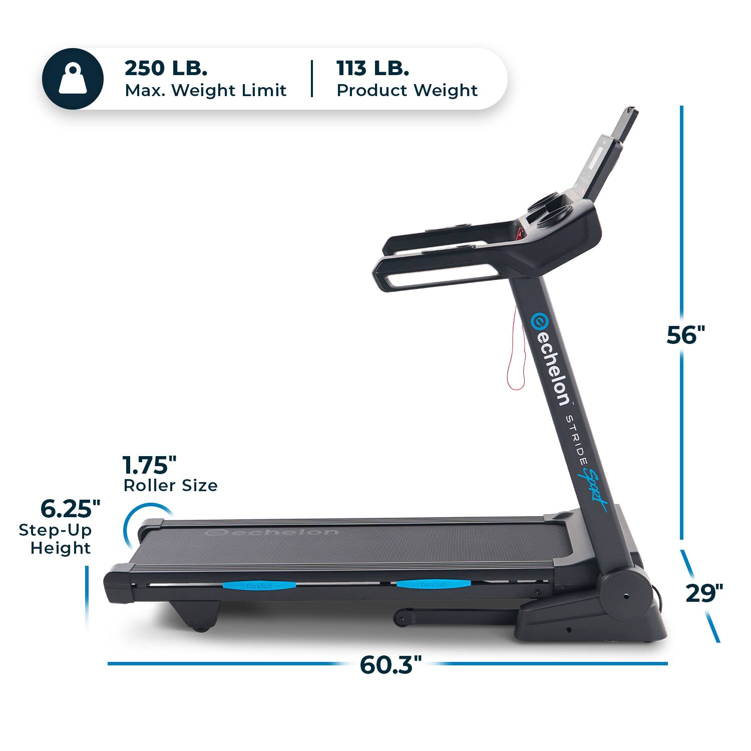 Customer Reviews: Echelon Stride 30 Sport Smart Foldable Exercise ...