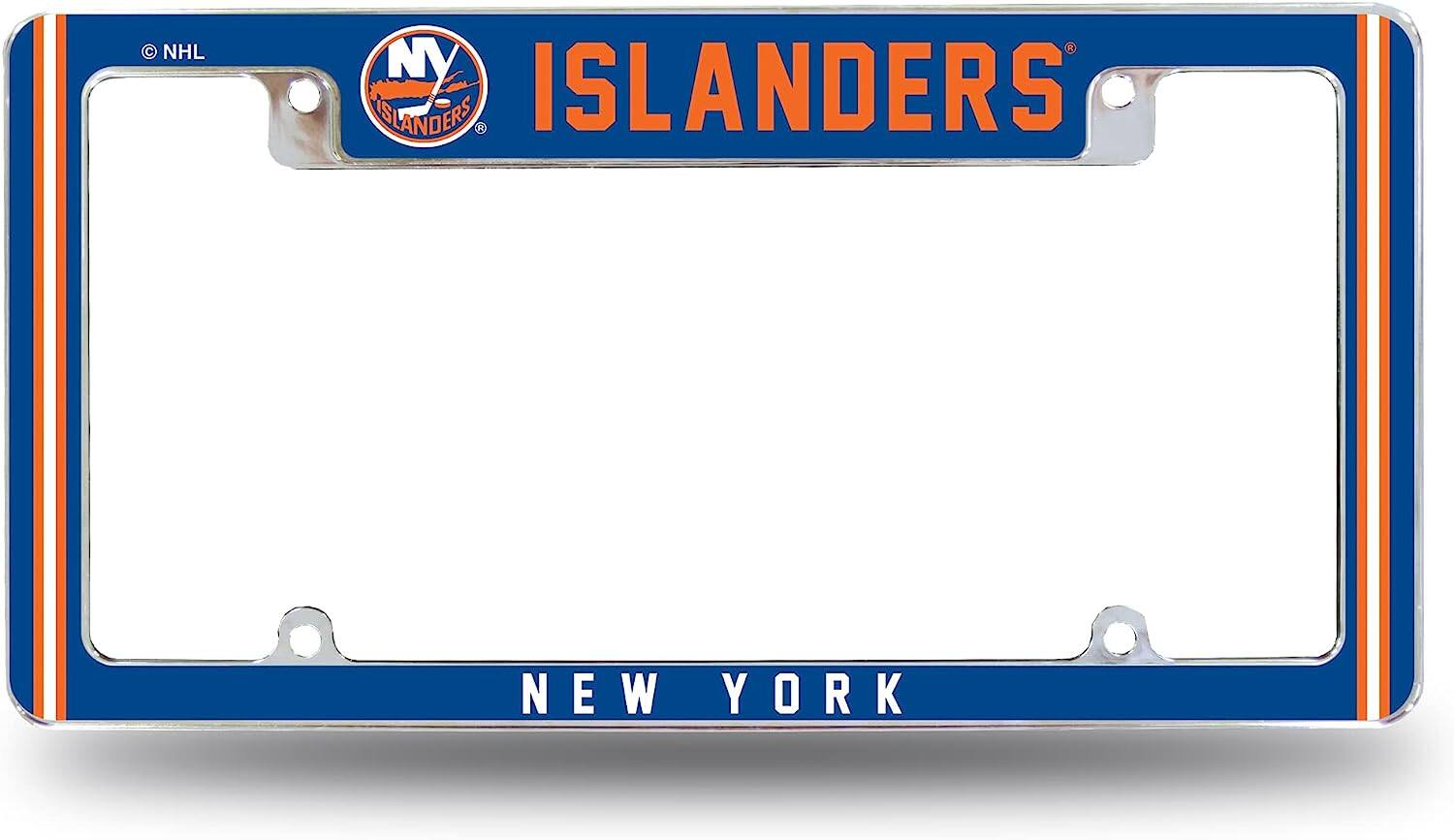 Rico Industries New York Islanders Chrome Metal License Plate Frame ...