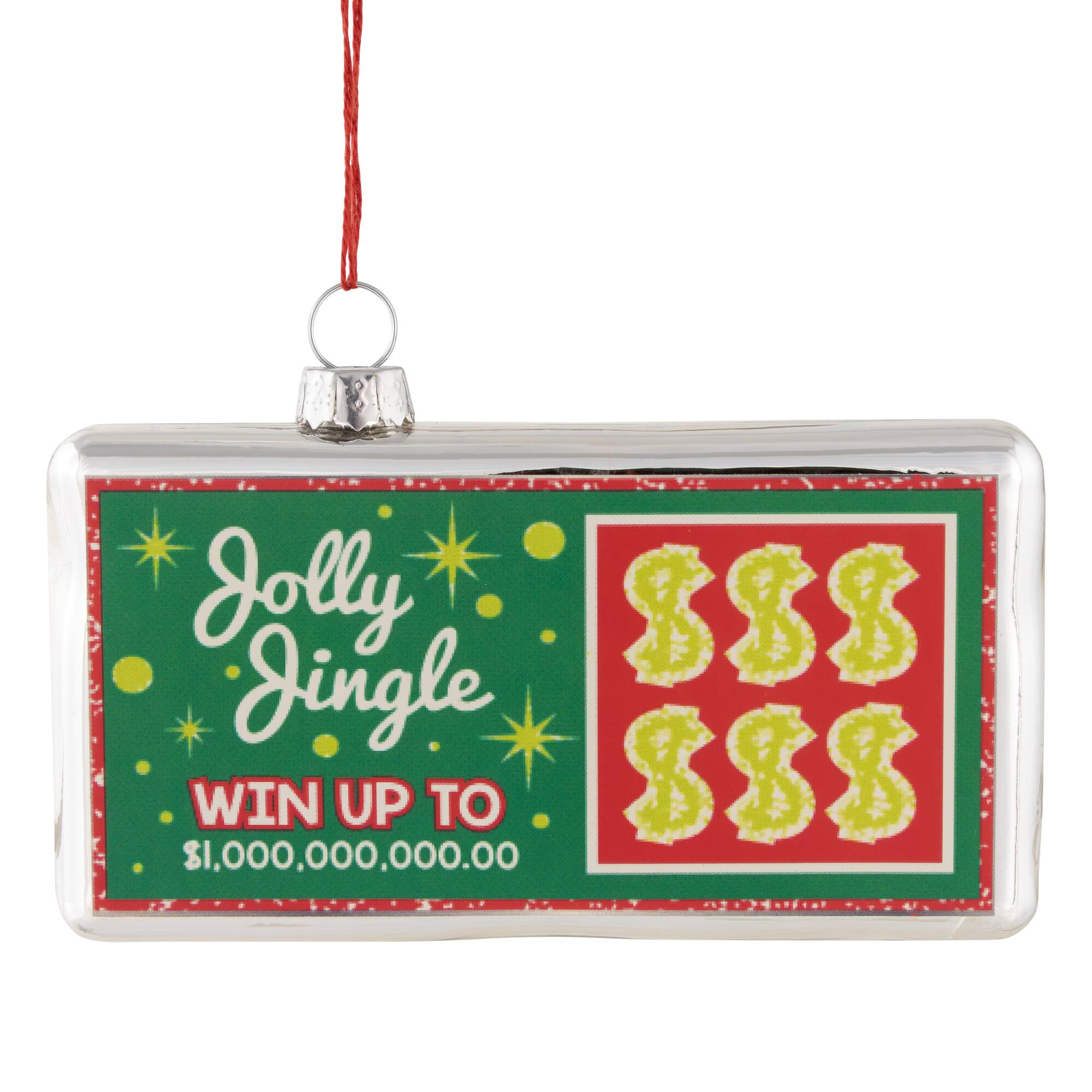 Northlight 4.5" Jolly Jingle Scratcher Glass Christmas Ornament Green ...