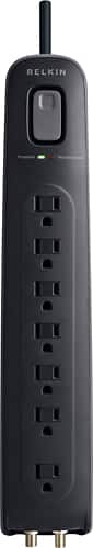 Best Buy: Belkin 7-Outlet A/V Surge Protector Black BV107030-04-BLK