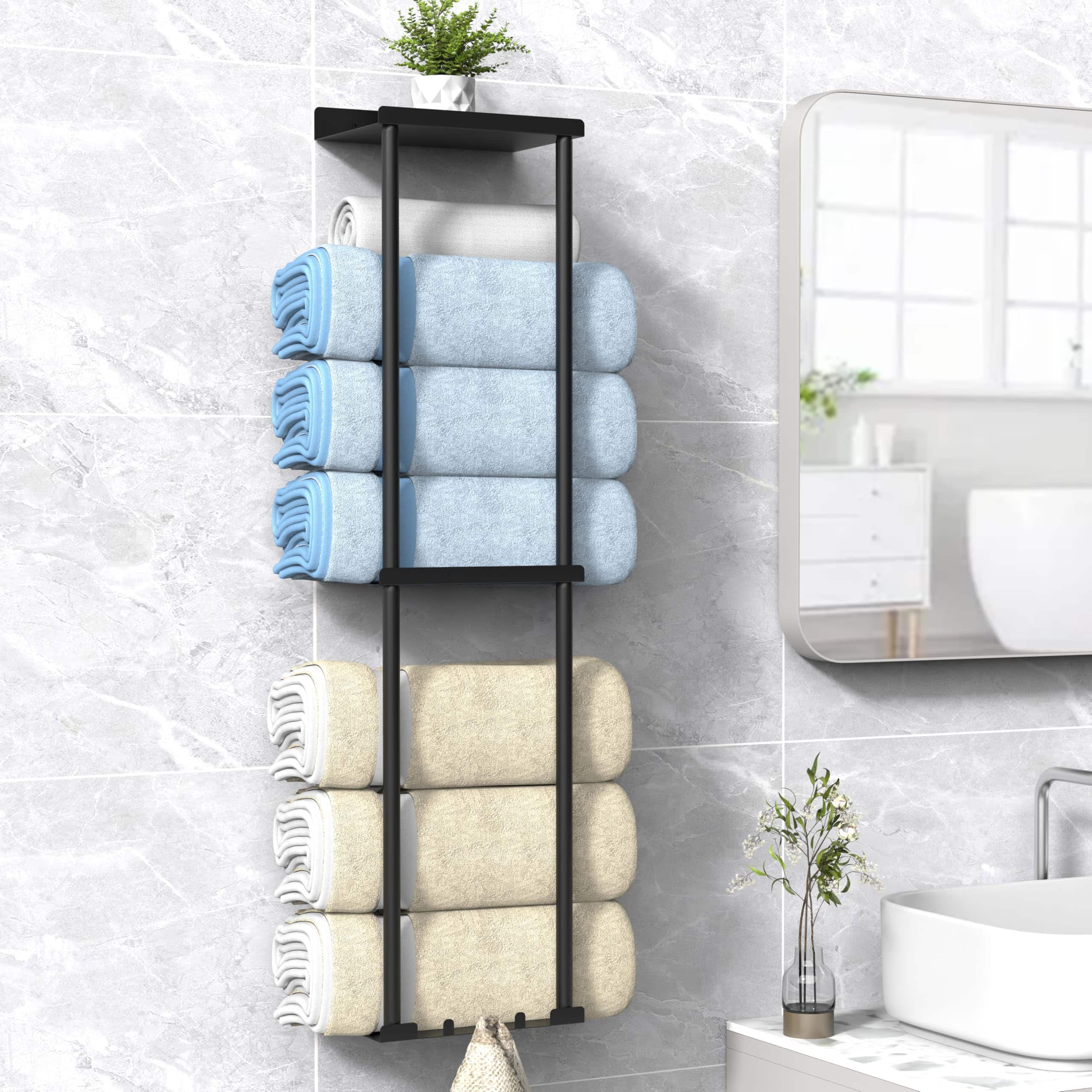 Dazzling Pops - Towel Rack for Bathroom, Wall Mounted Vertical Rolled ...