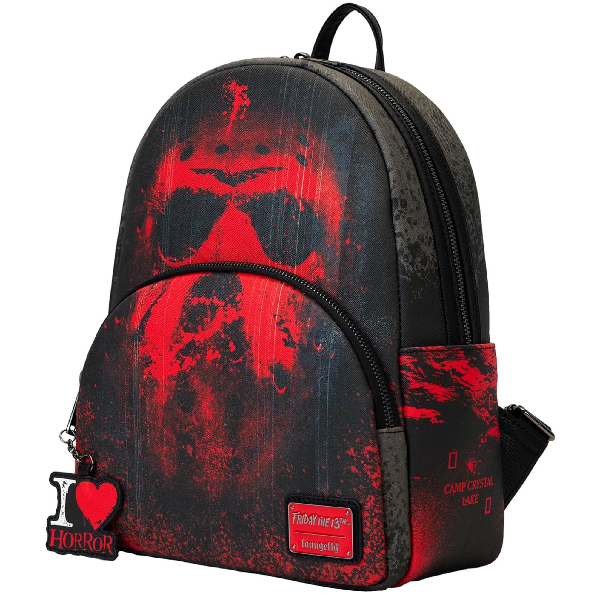 LoungeFly Warner Brothers Friday The 13th I Heart Horror Mini Backpack ...