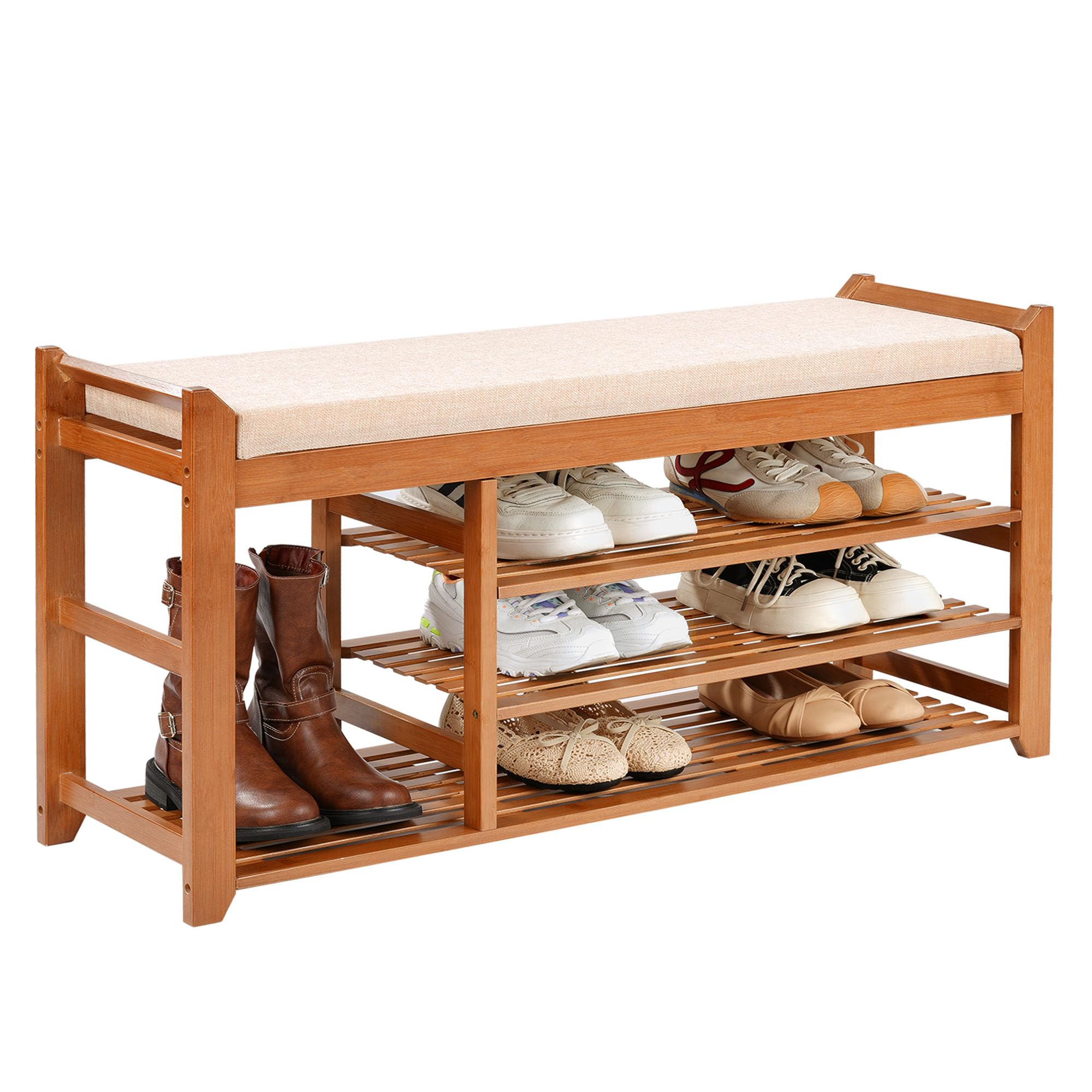 Refined Abode Design Hall Tree With Bench And Shoe Storage Coat Rack ...