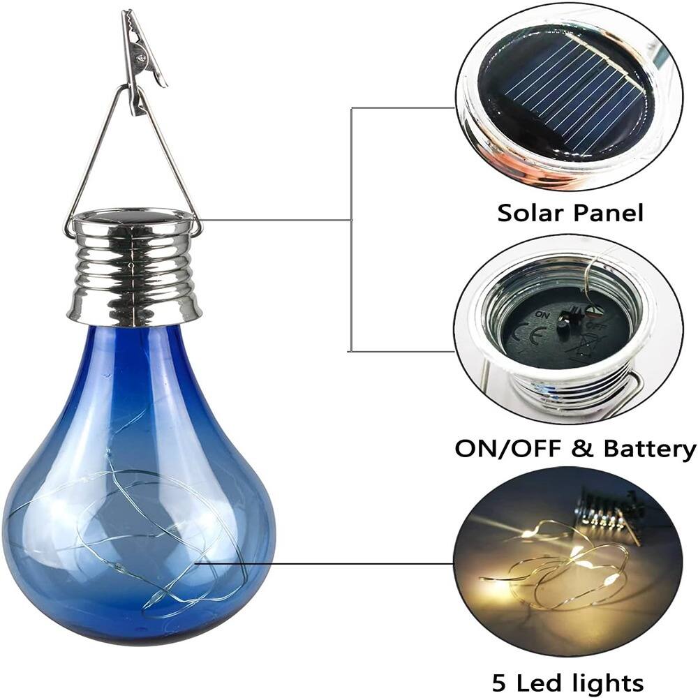 Schertz 6 Pack of Solar Light Bulbs for Outdoor Waterproof Garden ...
