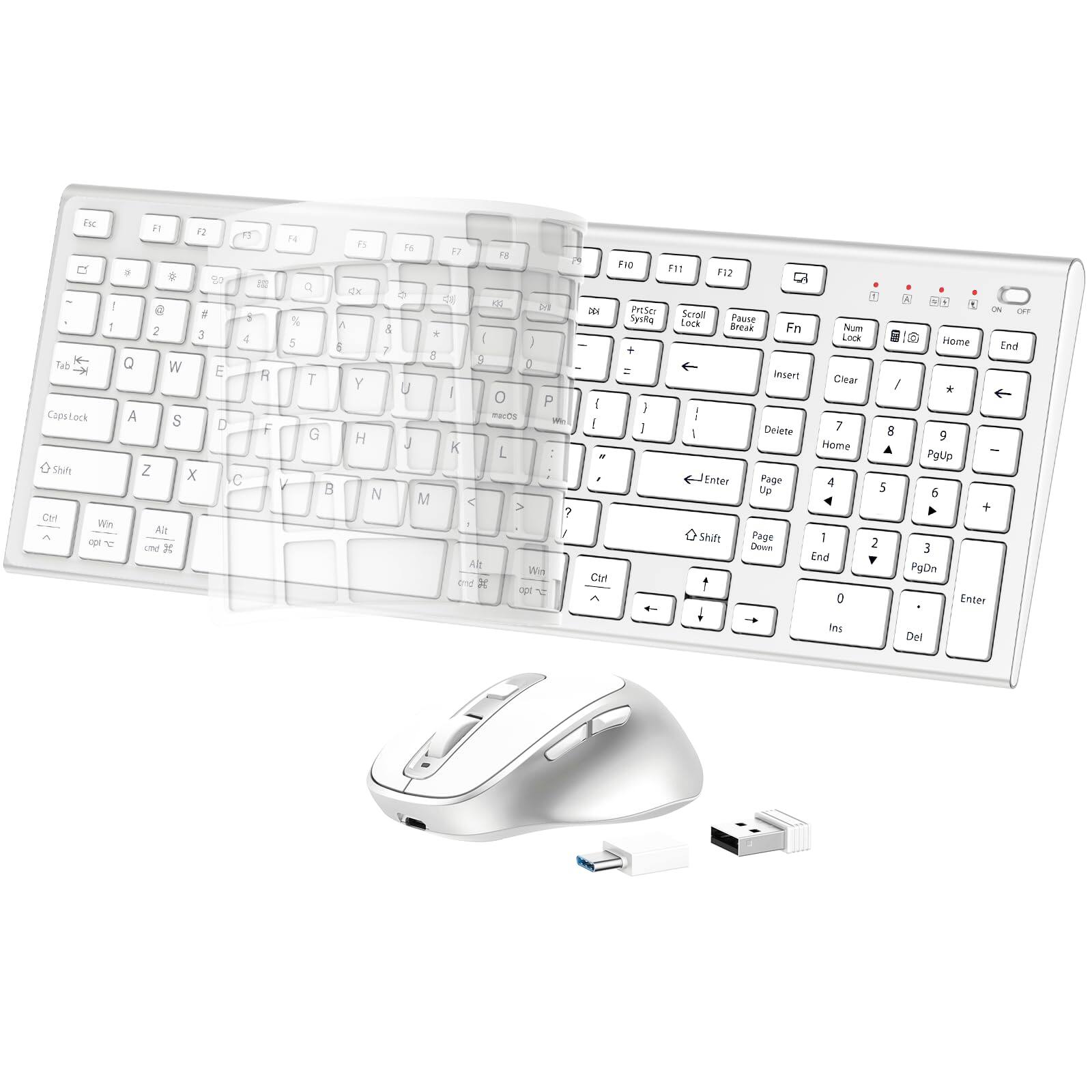 Pacoar Cade Wireless And Mouse Rechargeable Silent Quiet Slim Compact ...