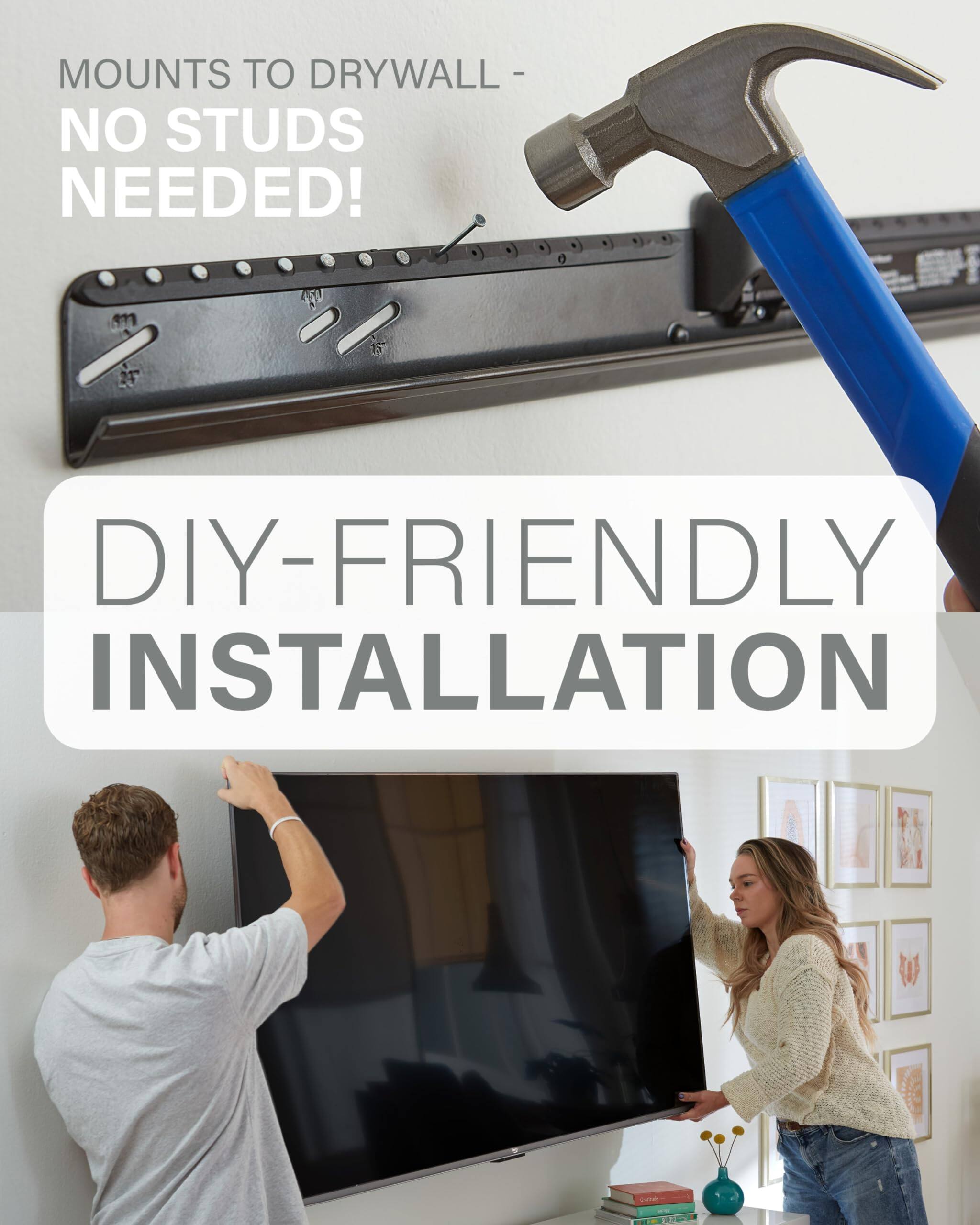 Sanus No Stud TV Wall Mount for 22 55" TVs Low Profile Drywall Mount w ...