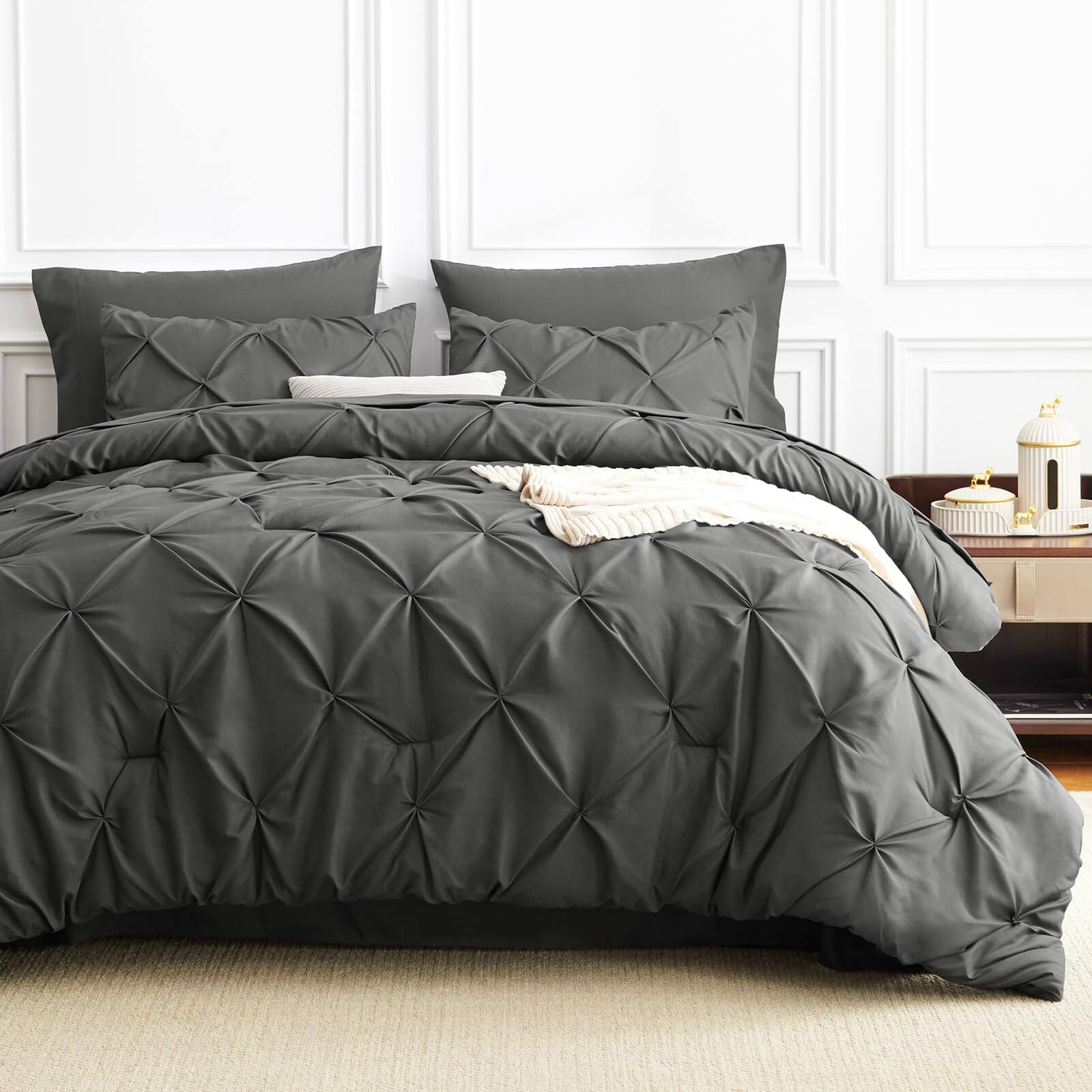 Paradigms Interiors Comforter Set 7 Pieces Bed In A Bag Dark Luxury ...