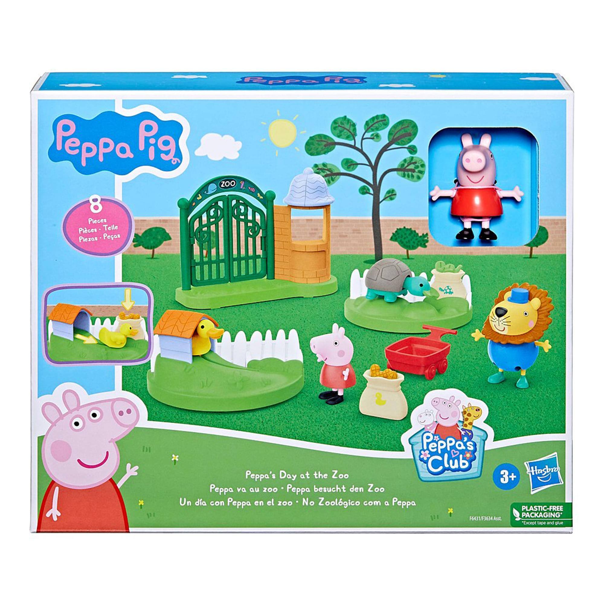 Hasbro Peppa Pig Dat at The Zoo 3 Inch Figure Playset Pink F64315X00 ...