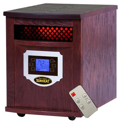 Customer Reviews: SUNHEAT Portable Infrared Heater Mahogany SH-1500LCD ...