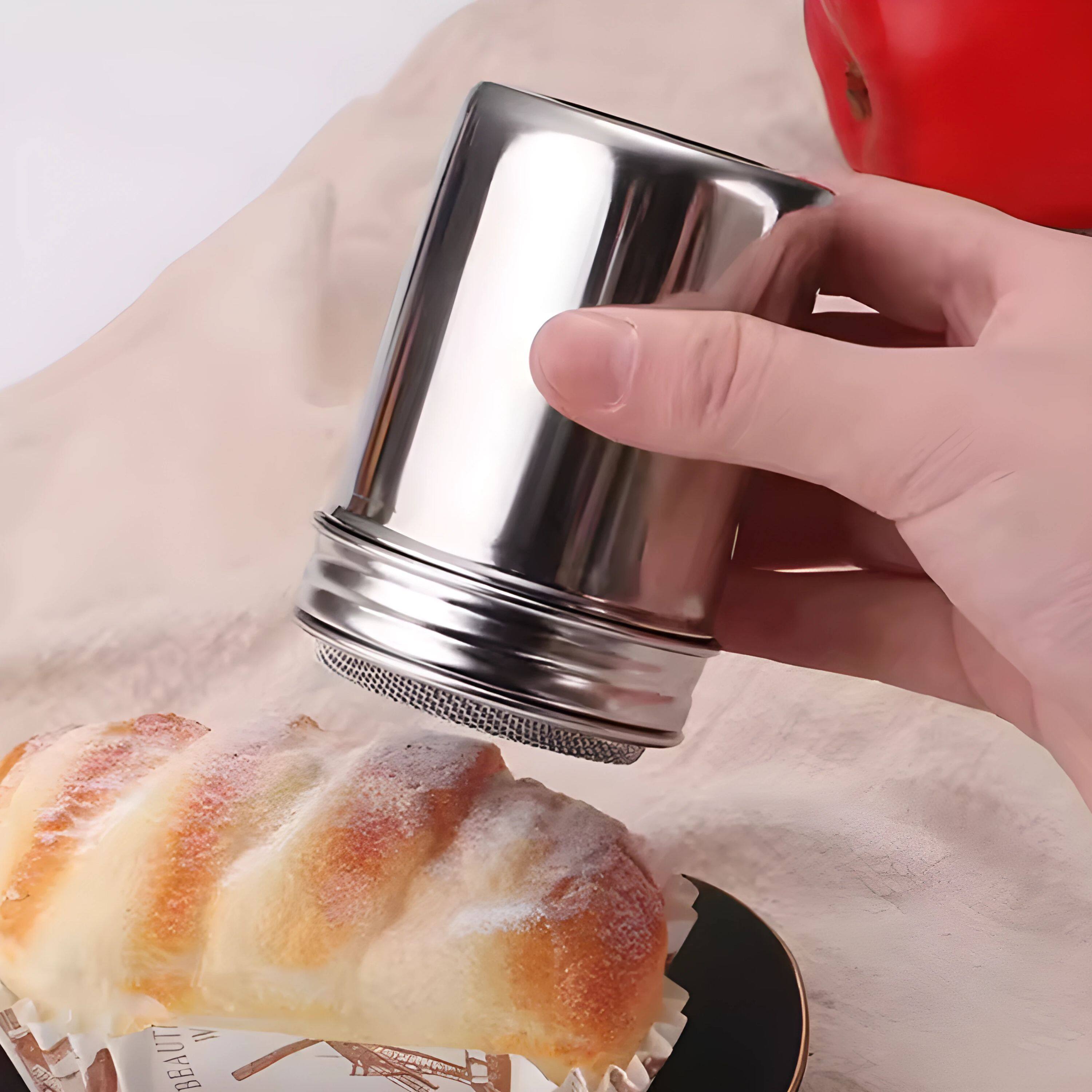 Kitcheniva Powdered Sugar Cinnamon Can Shaker Duster with Fine Mesh Lid ...