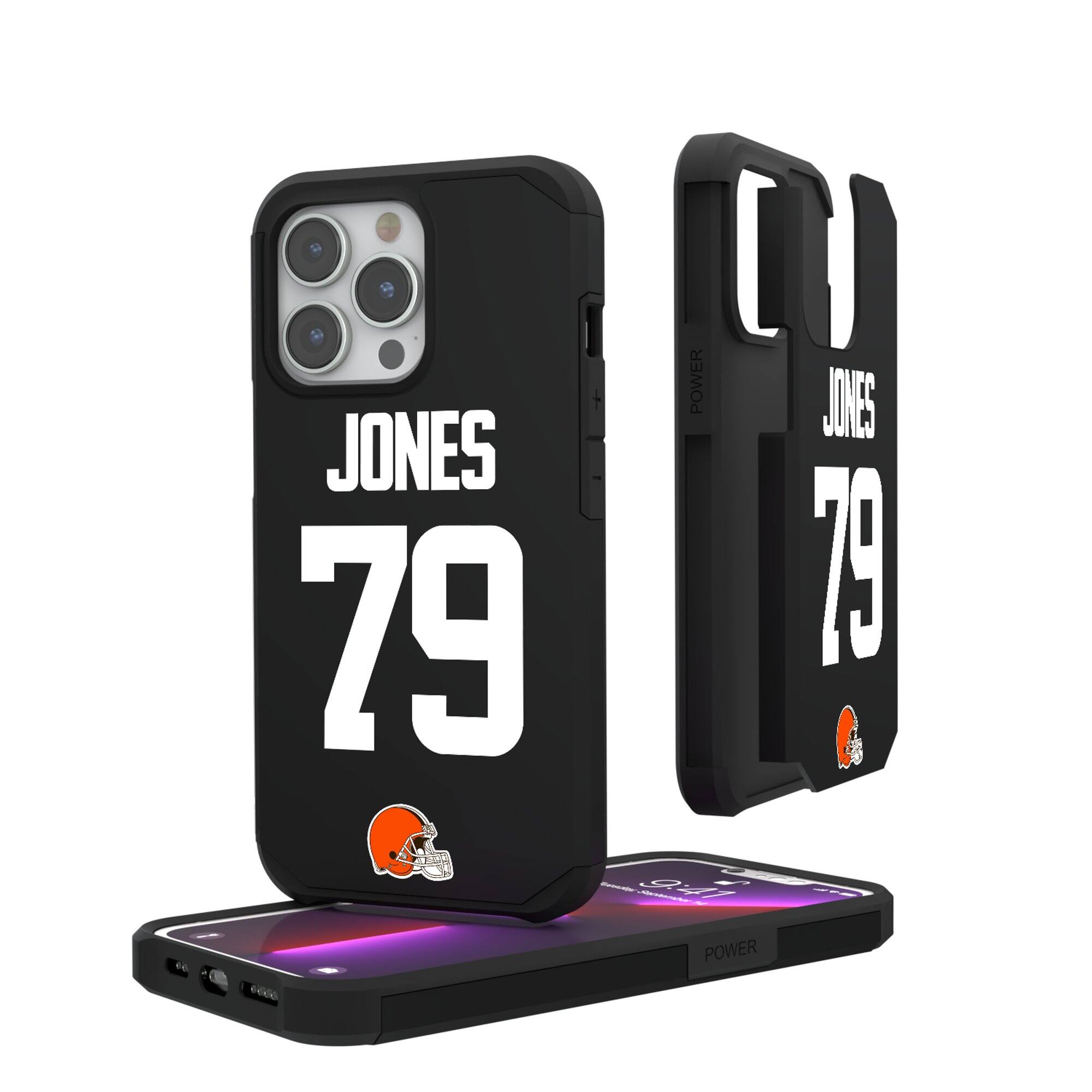 Keyscaper NFL Dawand Jones Cleveland Browns iPhone Rugged Case 14 Black ...