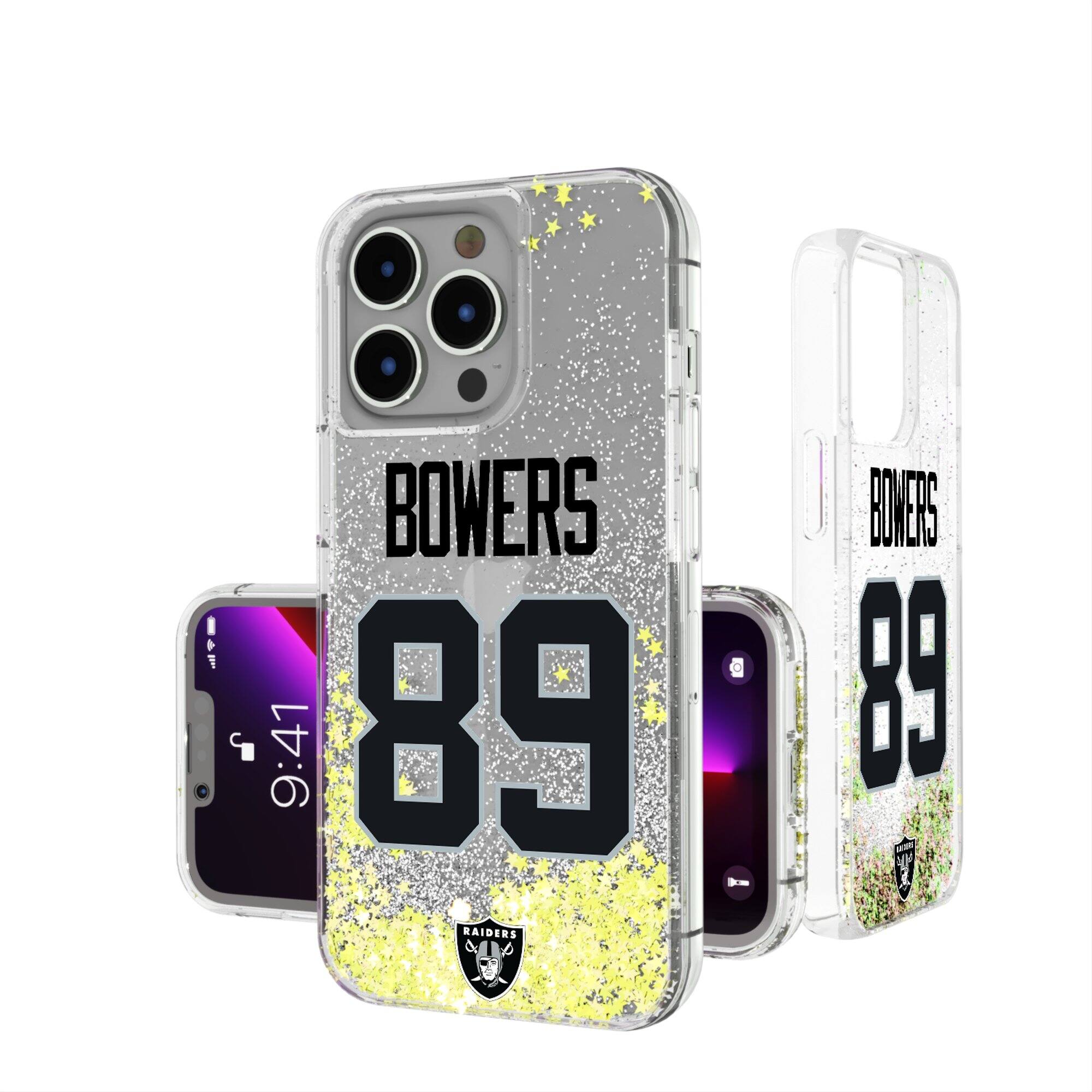 Keyscaper NFL Brock Bowers Las Vegas Raiders iPhone Glitter Phone Case ...