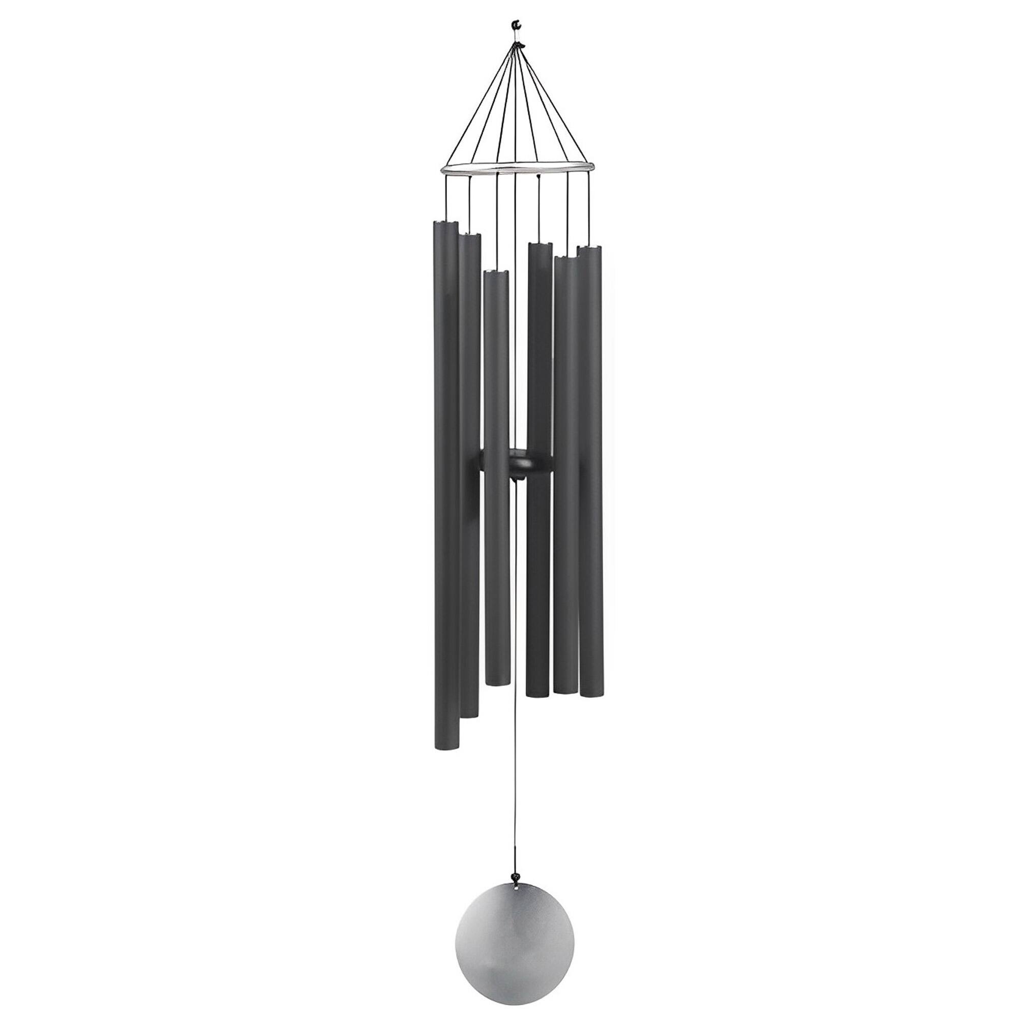 FC Design 43" Long Tuned Traditional Black Wind Chime Outdoor Patio or ...