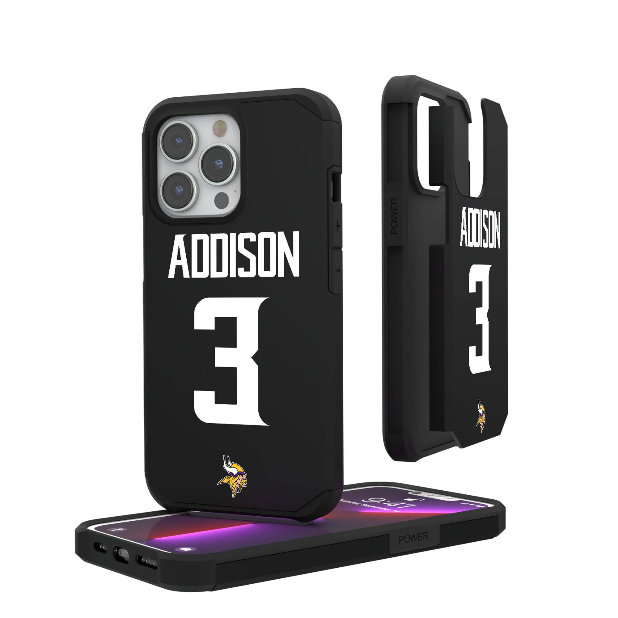 Keyscaper NFL Jordan Addison Minnesota Vikings iPhone Rugged Case 16 ...