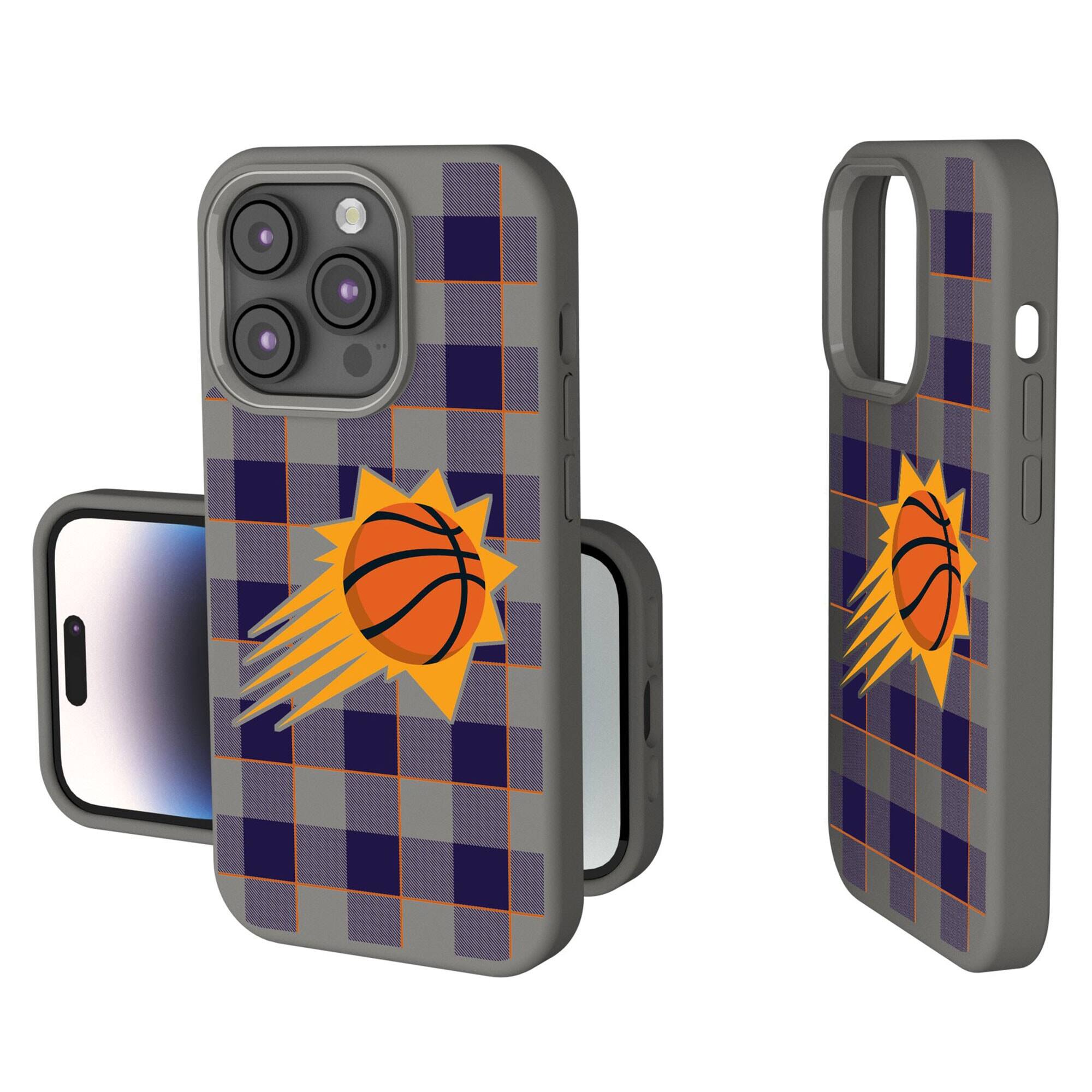 Keyscaper NBA Phoenix Suns Plaid Soft Touch iPhone Case 14 Plus Gray ...