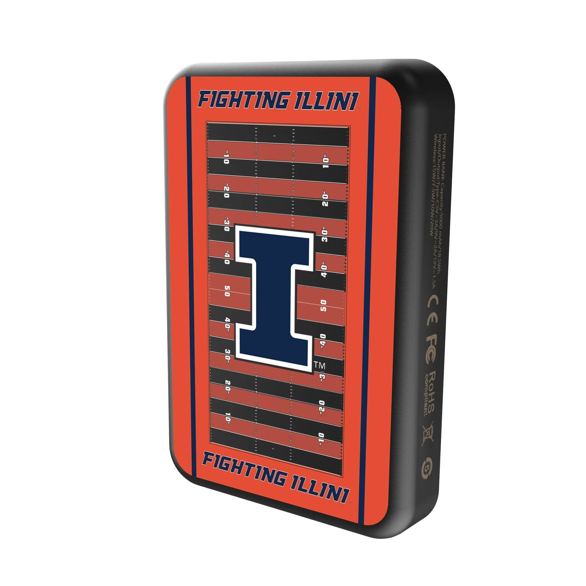 Keyscaper Illinois Fighting Illini Field Wireless Power Bank Multicolor ...