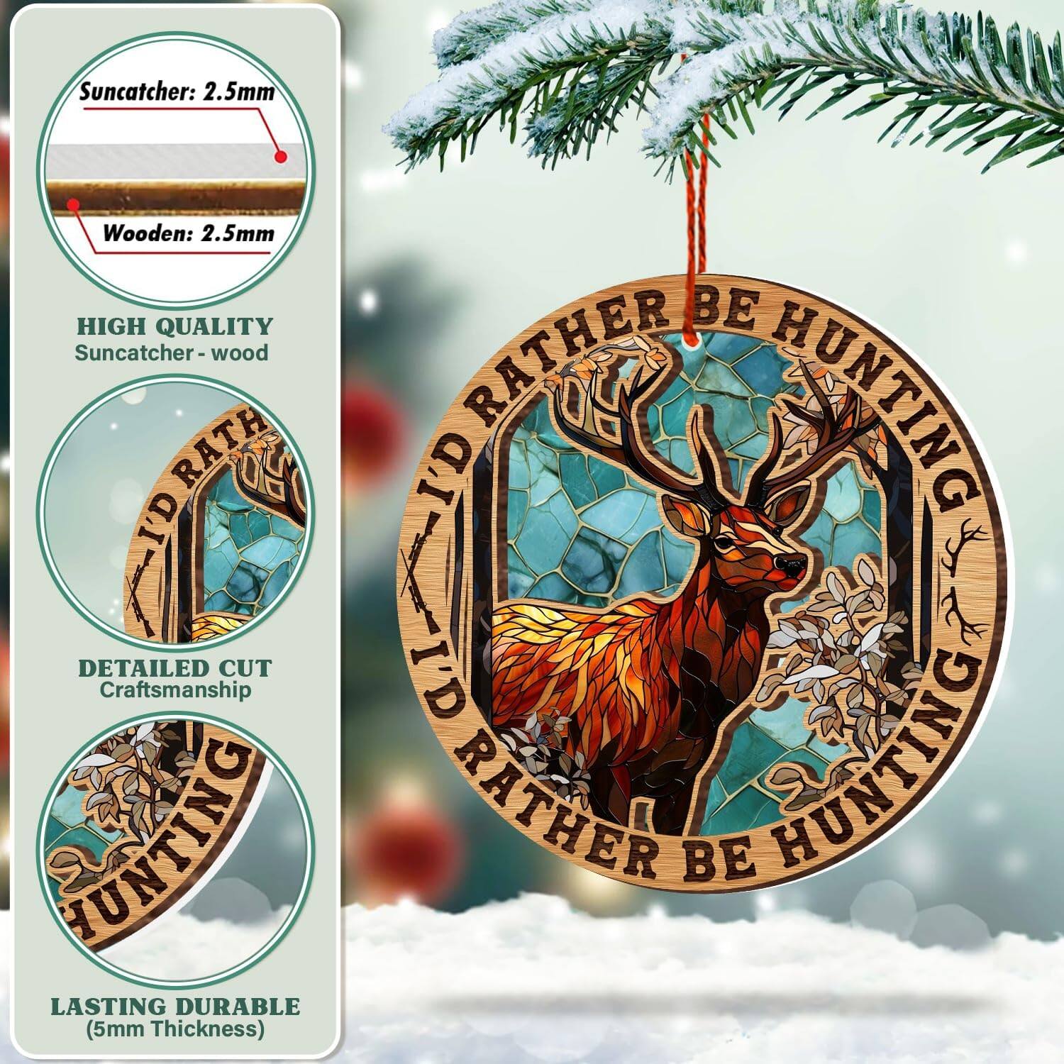PARKER SLATER Deer Christmas Ornament Decor For Home Gifts Men Hunters ...
