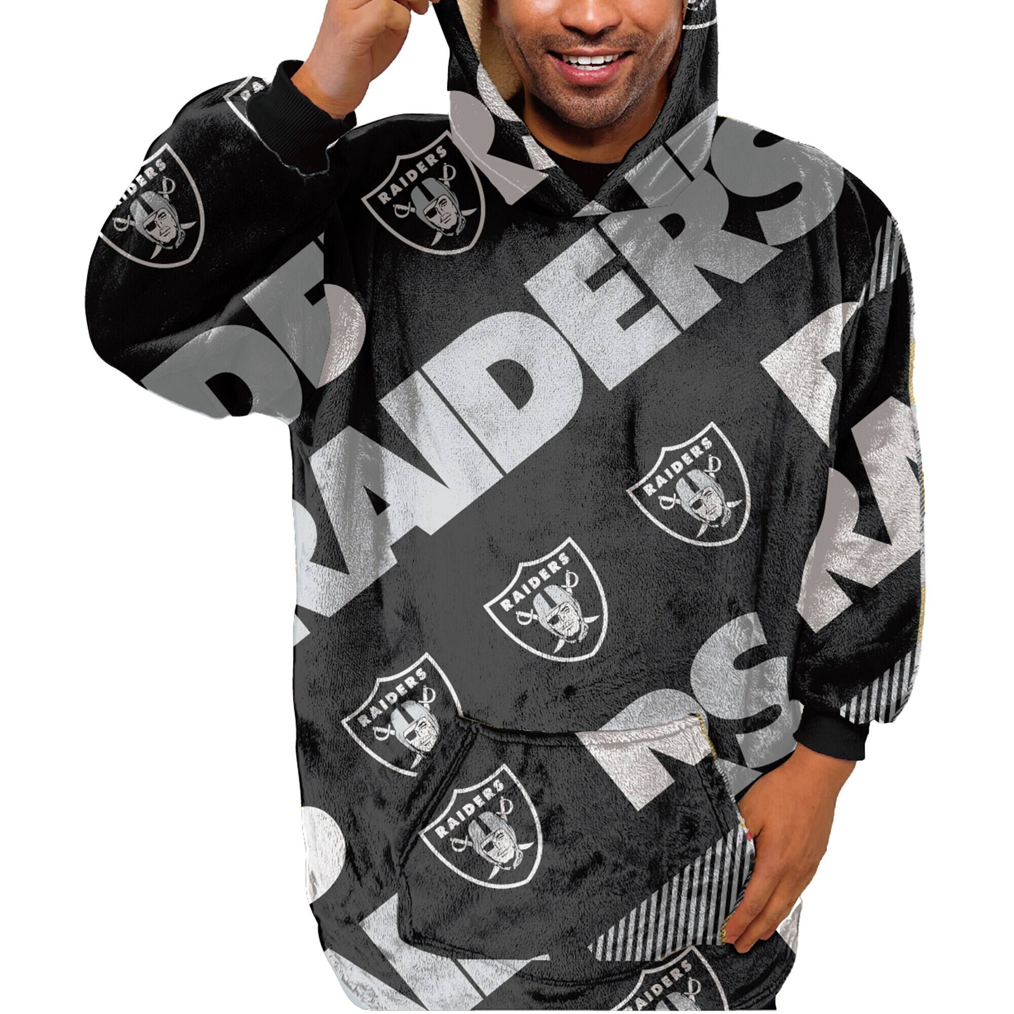 Pegasus Las Vegas Raiders 60" x 80" Repeat Logo Hoodie Bloncho ...