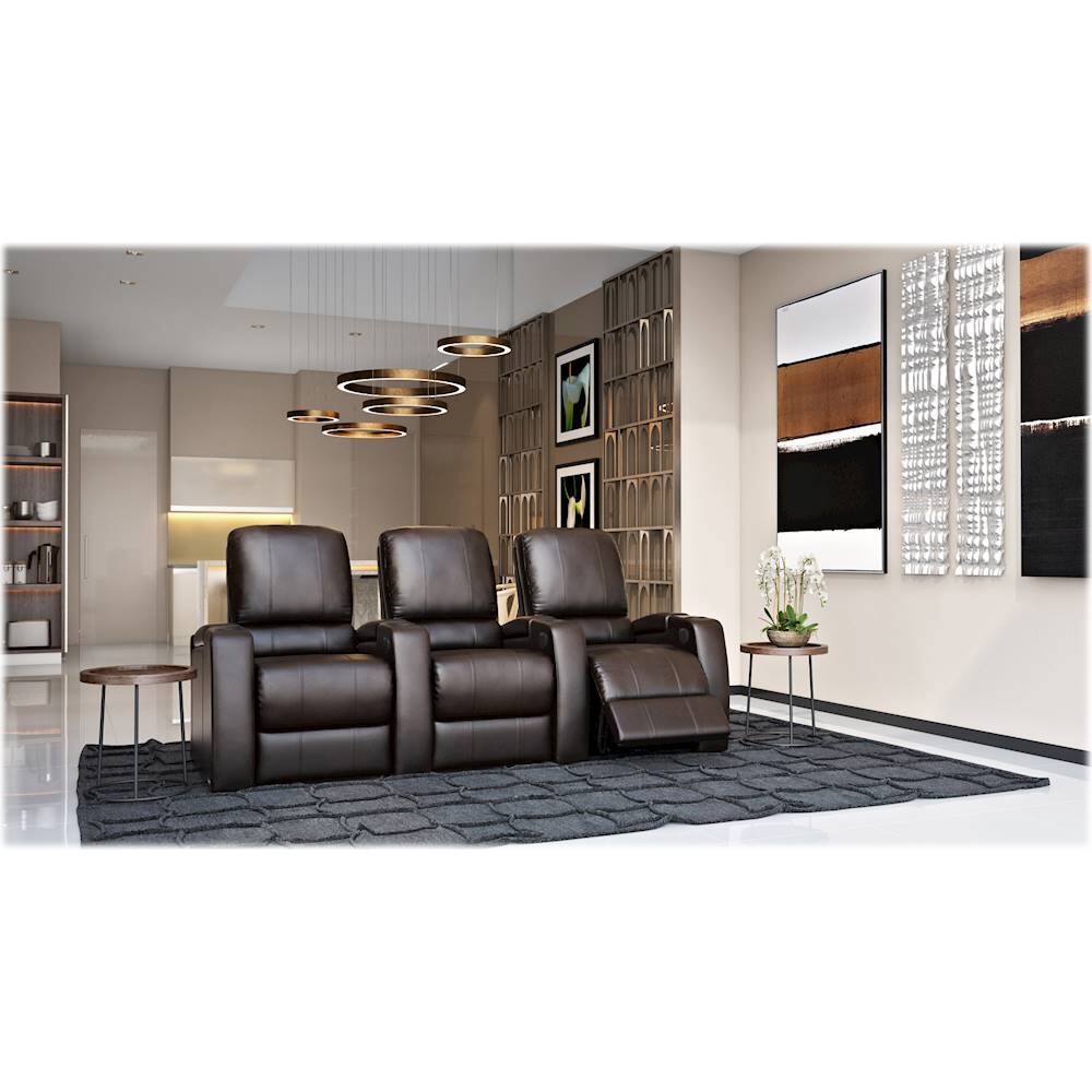 Best Buy: Octane Seating Magnolia Straight 3-Seat Power Recline Home ...