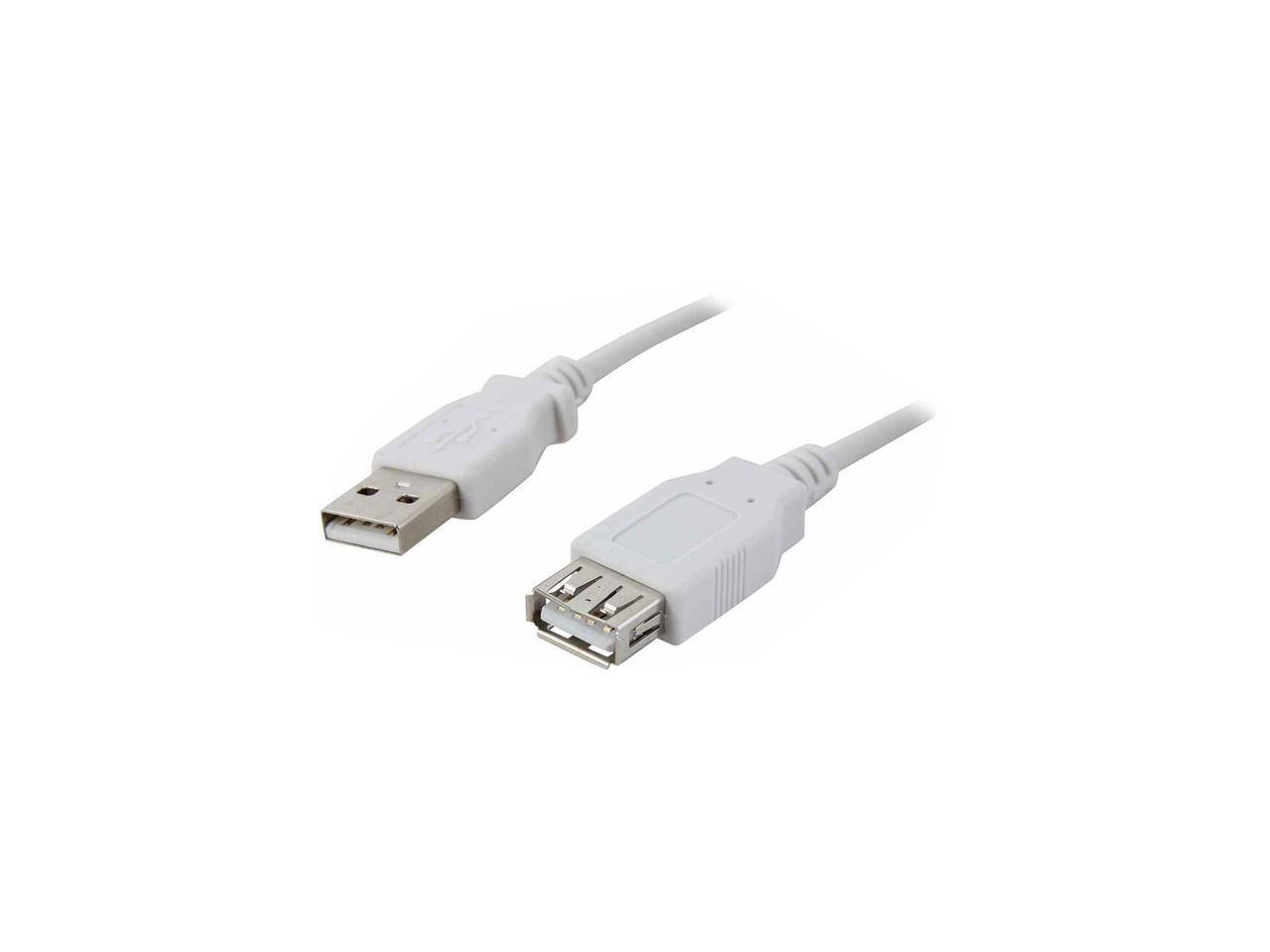 Nippon Labs Beige 3 ft. USB Cable A/Male to A/Female Extension USB ...