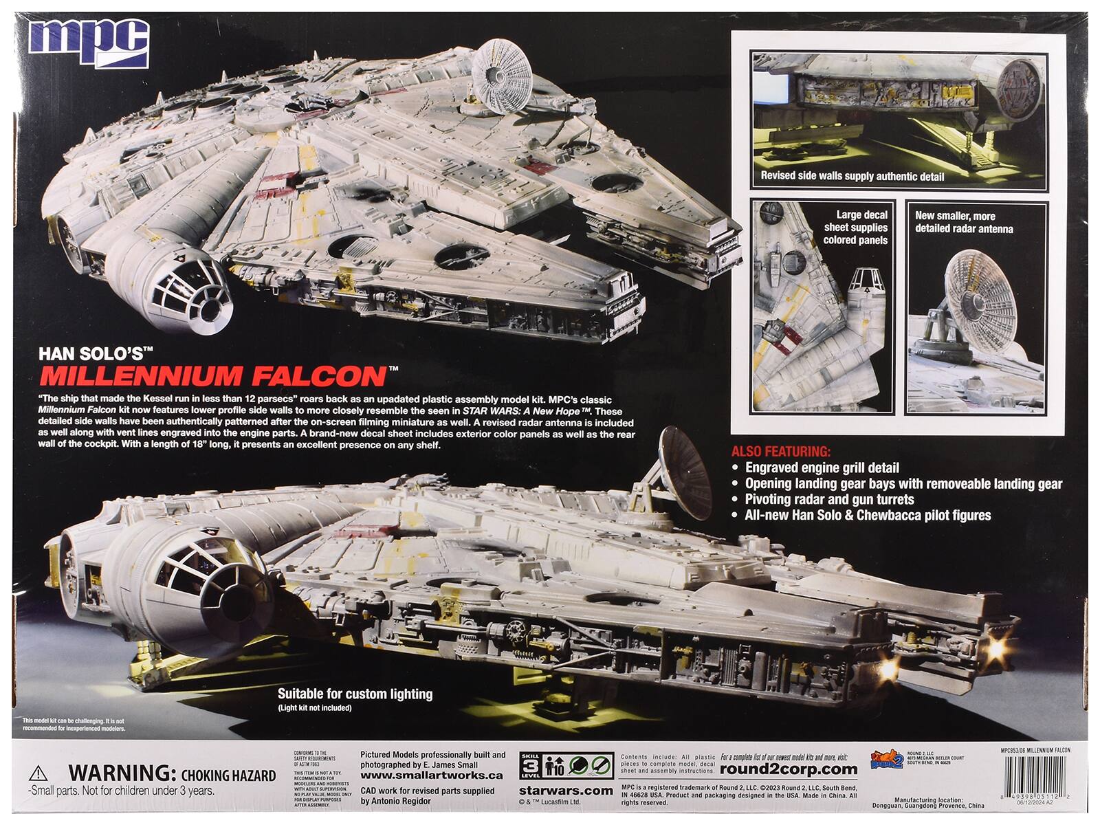 Skill 3 Model Kit Han Solo's Millennium Falcon "Star Wars: A New Hope ...