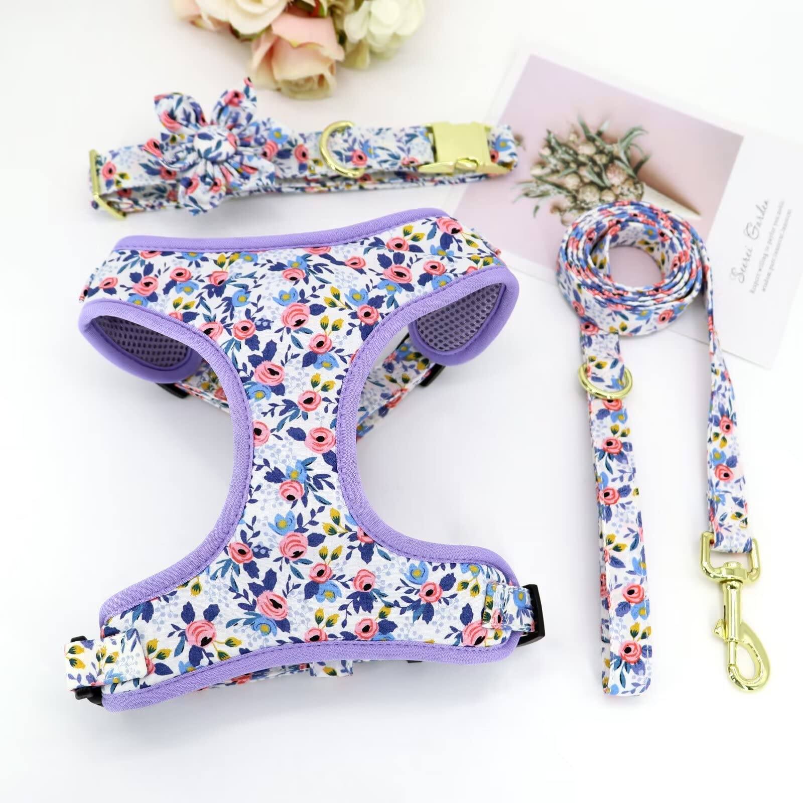 Paradigms Interiors Cute Girl Dog Collars Harnesses & Leashes Set ...