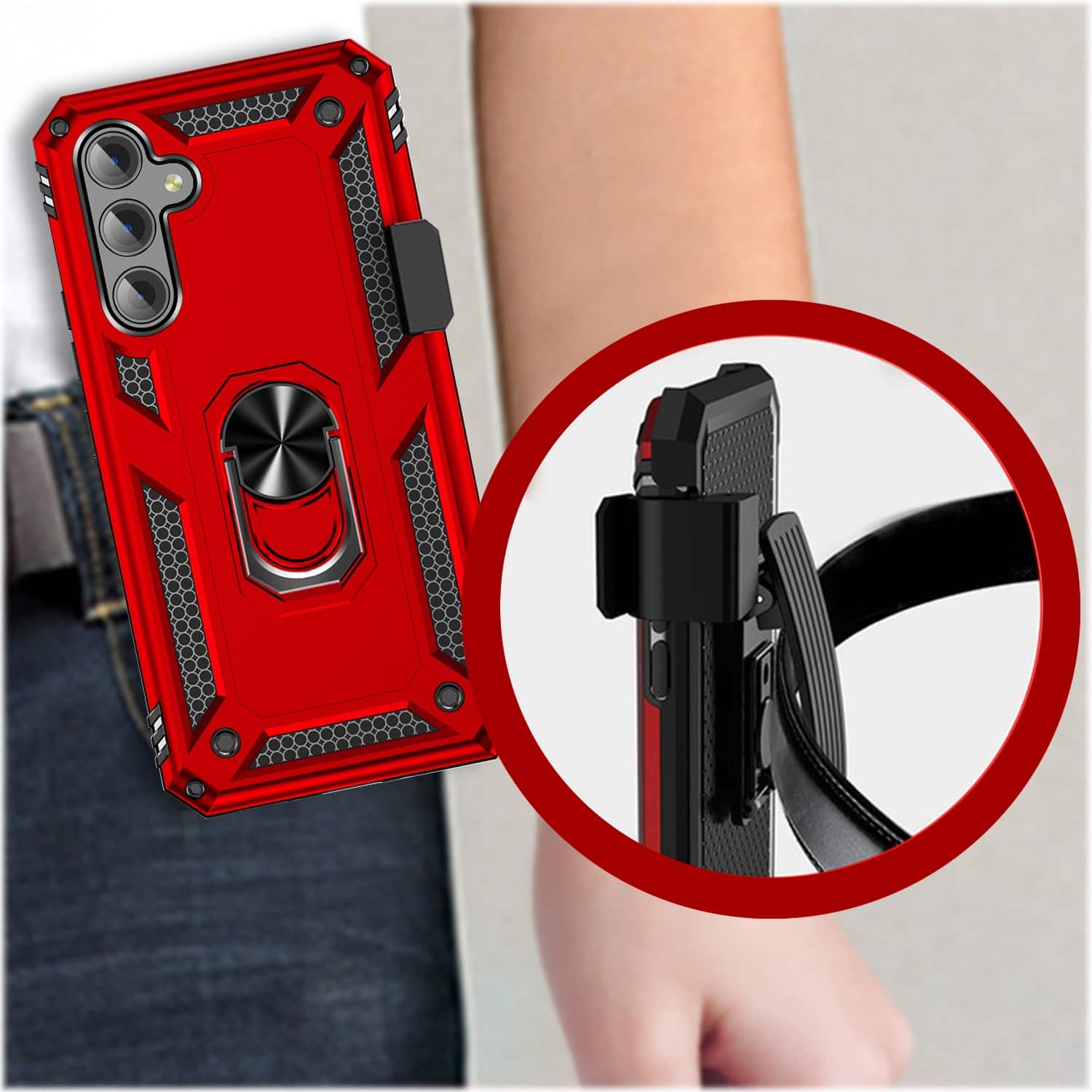 Questions and Answers: SaharaCase Military Kickstand Series with Belt Clip Case for Samsung ...