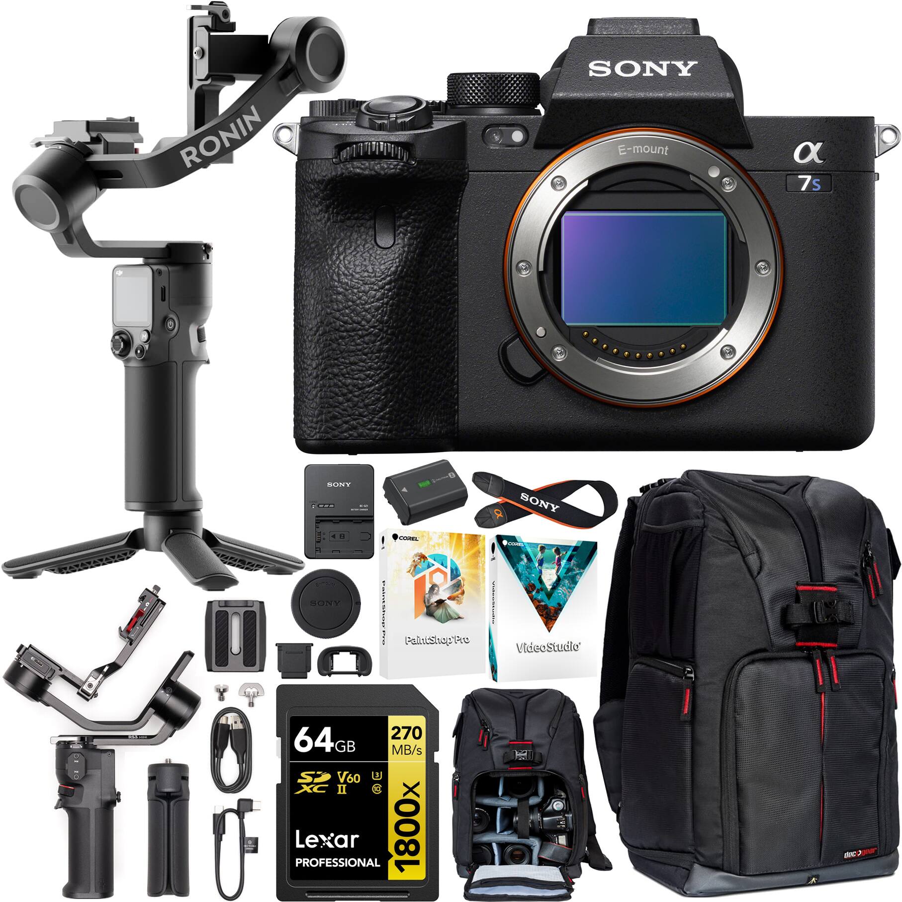 Sony a7S III Mirrorless Full Frame Camera Body Kit +DJI RS 3 Mini Gimbal Bundle ILCE7SM3/B ...