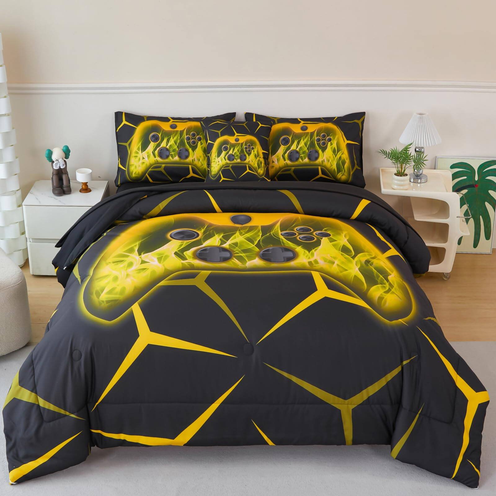 Comfort Essence - 6 Pieces Comforter Sets Game Console Bedding Set For ...