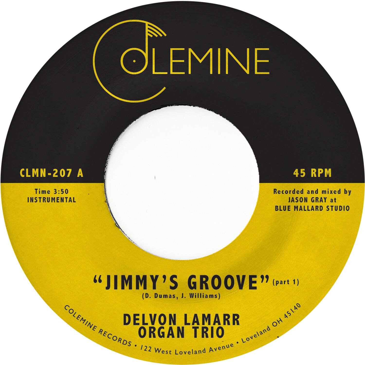 Delvon Lamarr Organ Trio Jimmy's Groove 7 INCH SINGLE [7 inch Vinyl ...