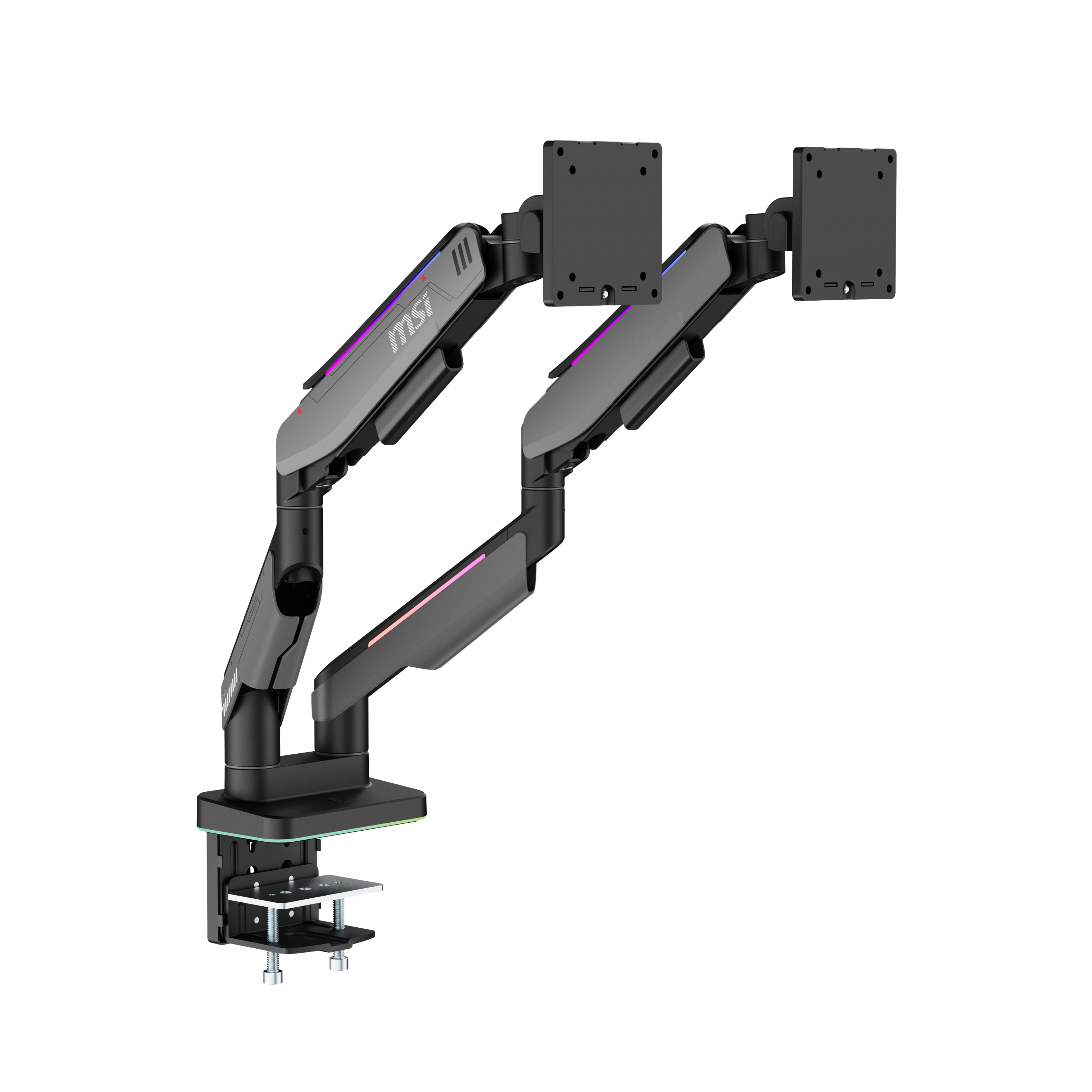 MSI MT201DR V2 Dual Monitor Arm – Adjustable Gas Spring Desk Mount, VESA Compatible, 17–35in, 44 ...