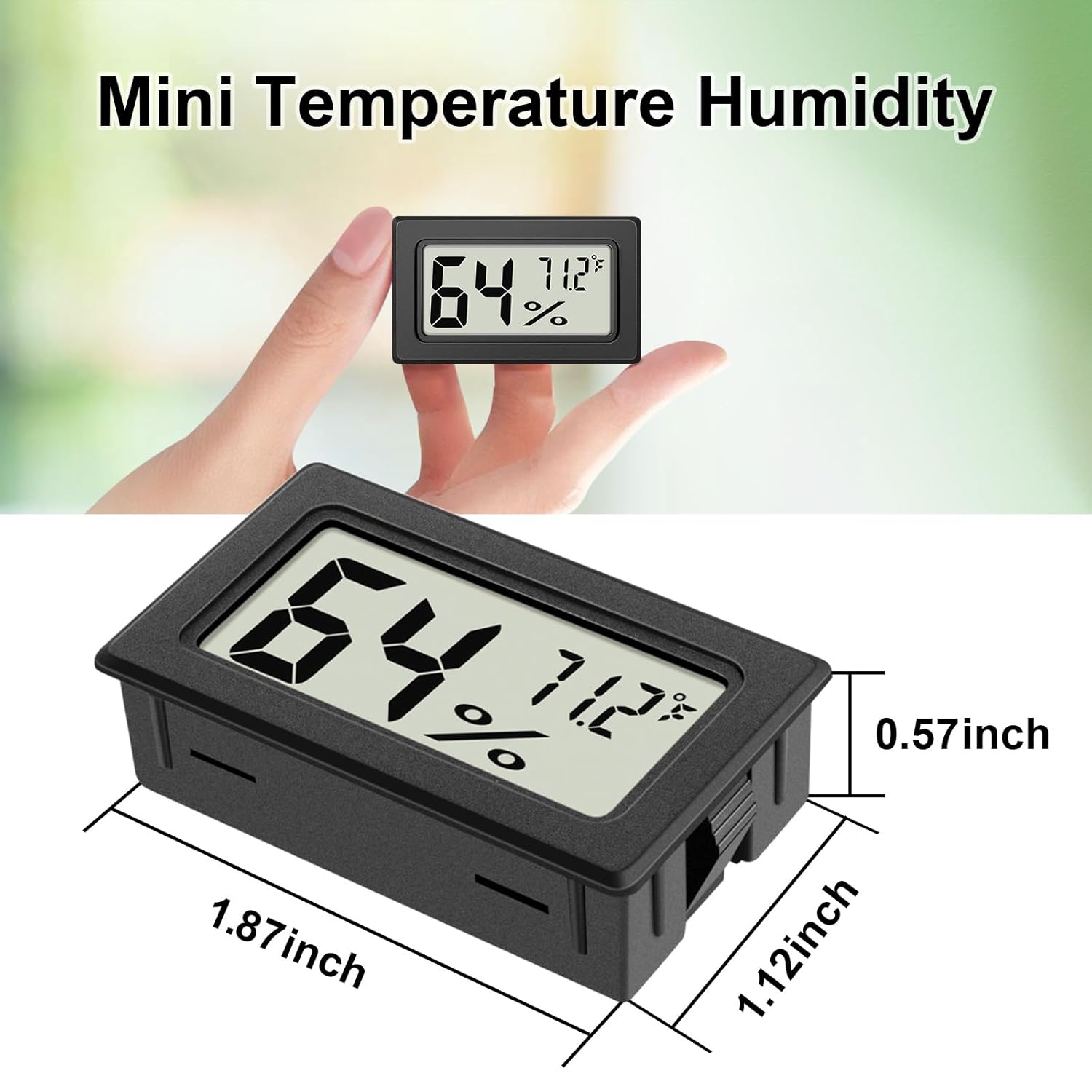 Auledio 1 Pcs mini temperature and humidity meter, suitable for reptile ...