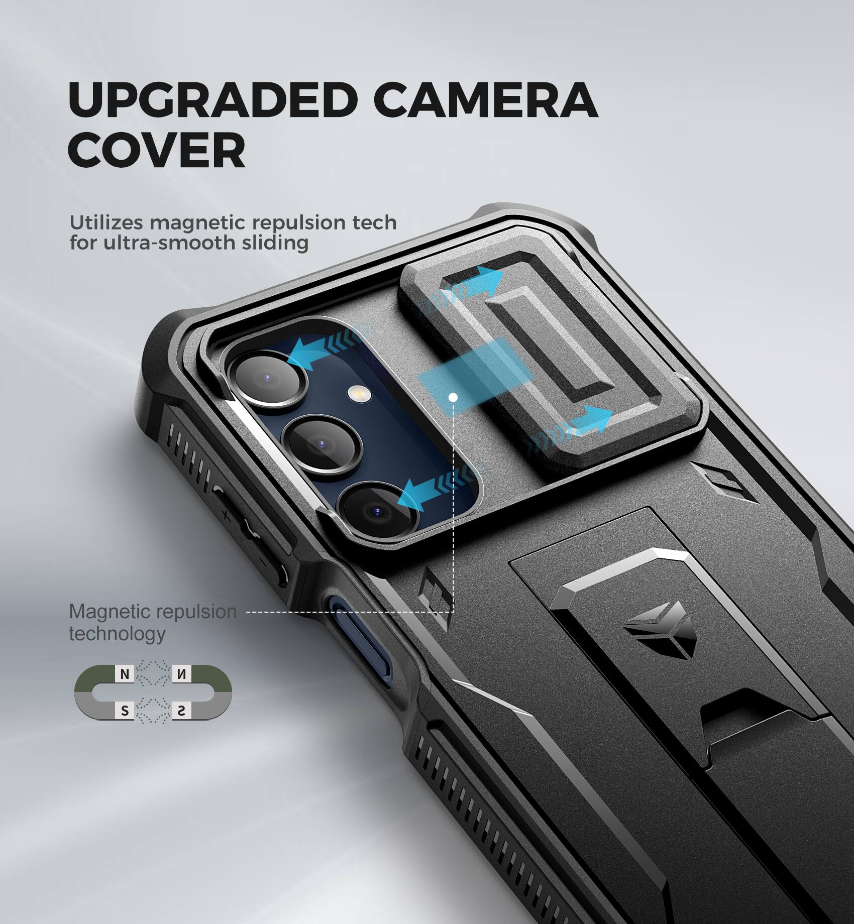 dexnor Phone Case for Galaxy A16, Camera Cover, Kickstand, Protection ...