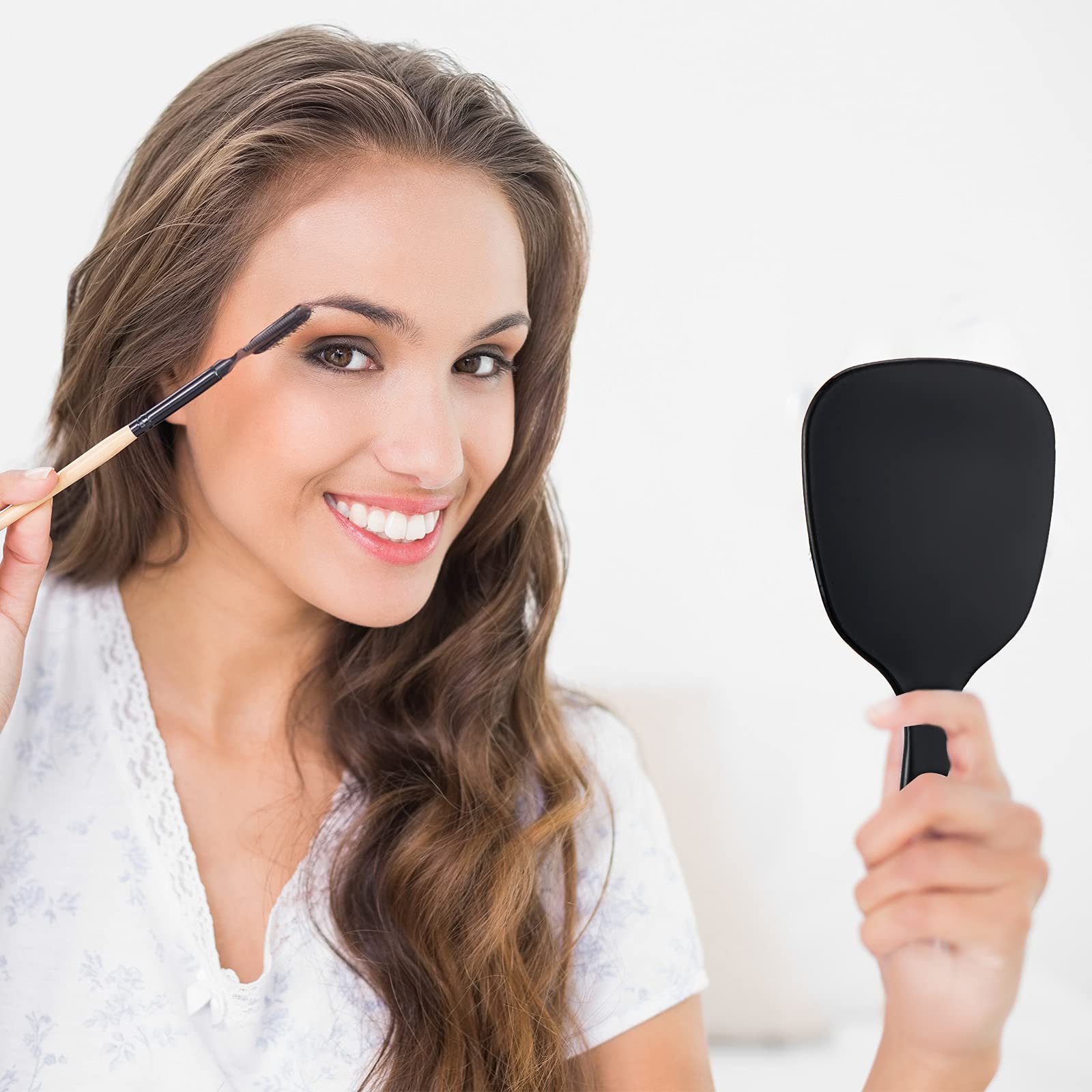 Pacoar Cade Hand Handheld Mirror With Handle Plastic Travel Makeup For ...