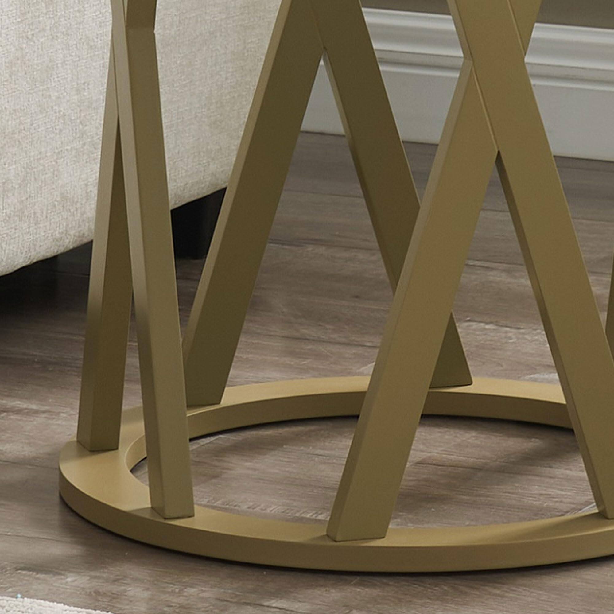 Kings Brand Furniture Emma Side End Table Modern Round Farmhouse Accent Table Red 2004LP-E ...