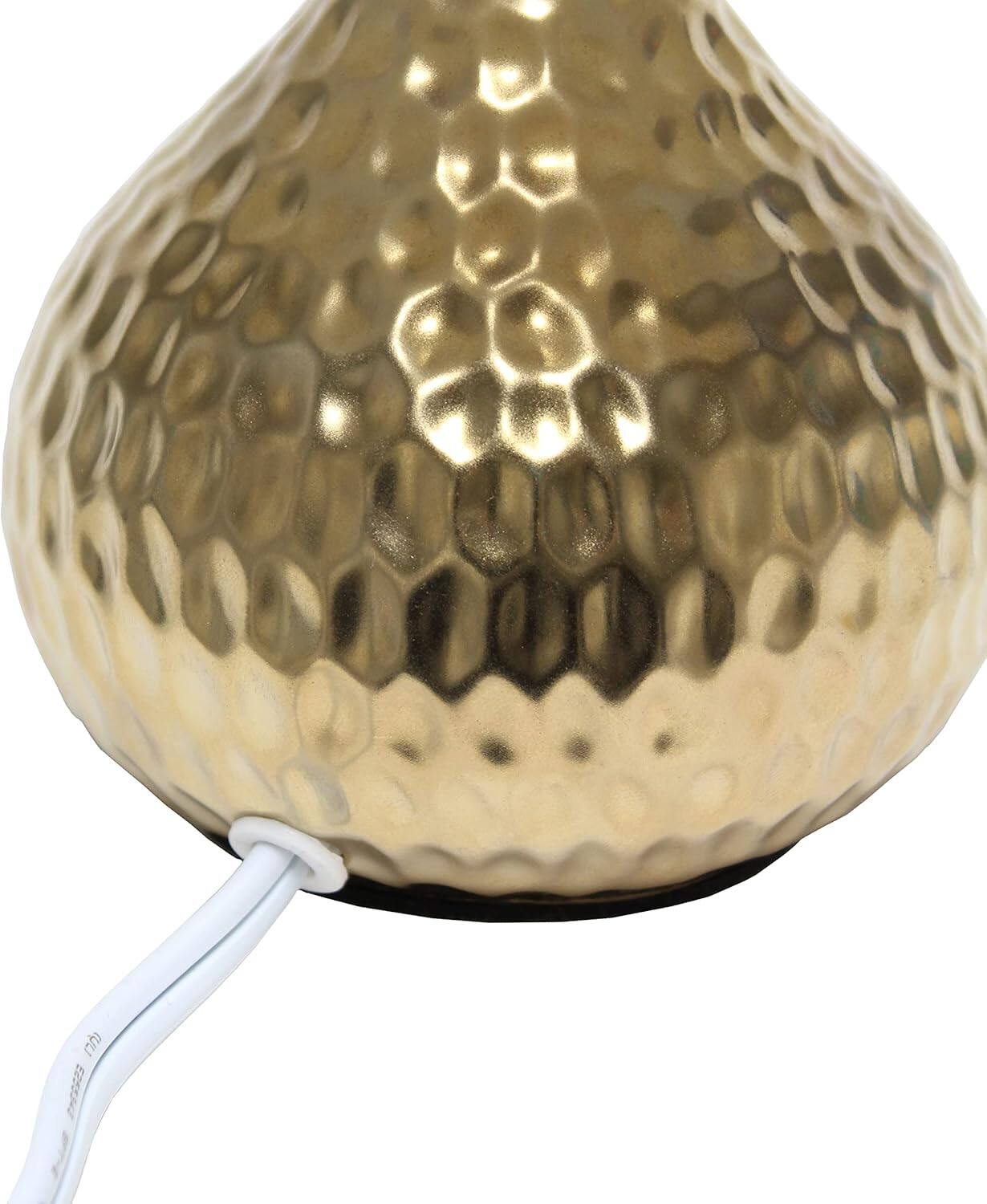 Stamp n Camp Simple Designs LT2073 GDB Hammered Texture Drip Table Lamp ...