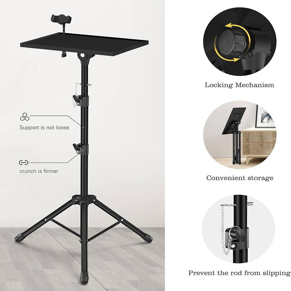 ACJPR Adjustable Projector Stand Tripod, Portable Floor Mount 22–47 ...