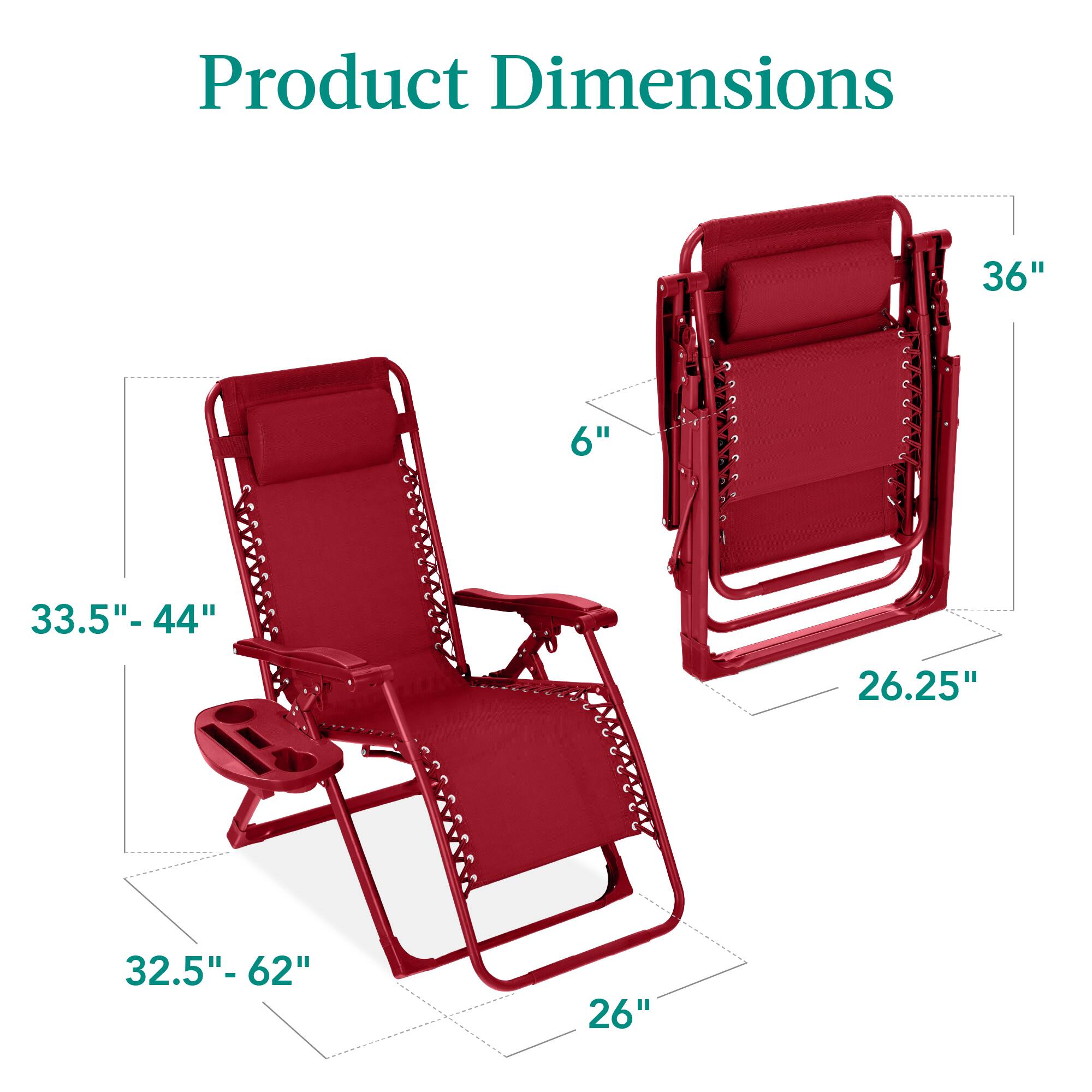 Best Choice Products Monochromatic Zero Gravity Chair, Folding Patio ...
