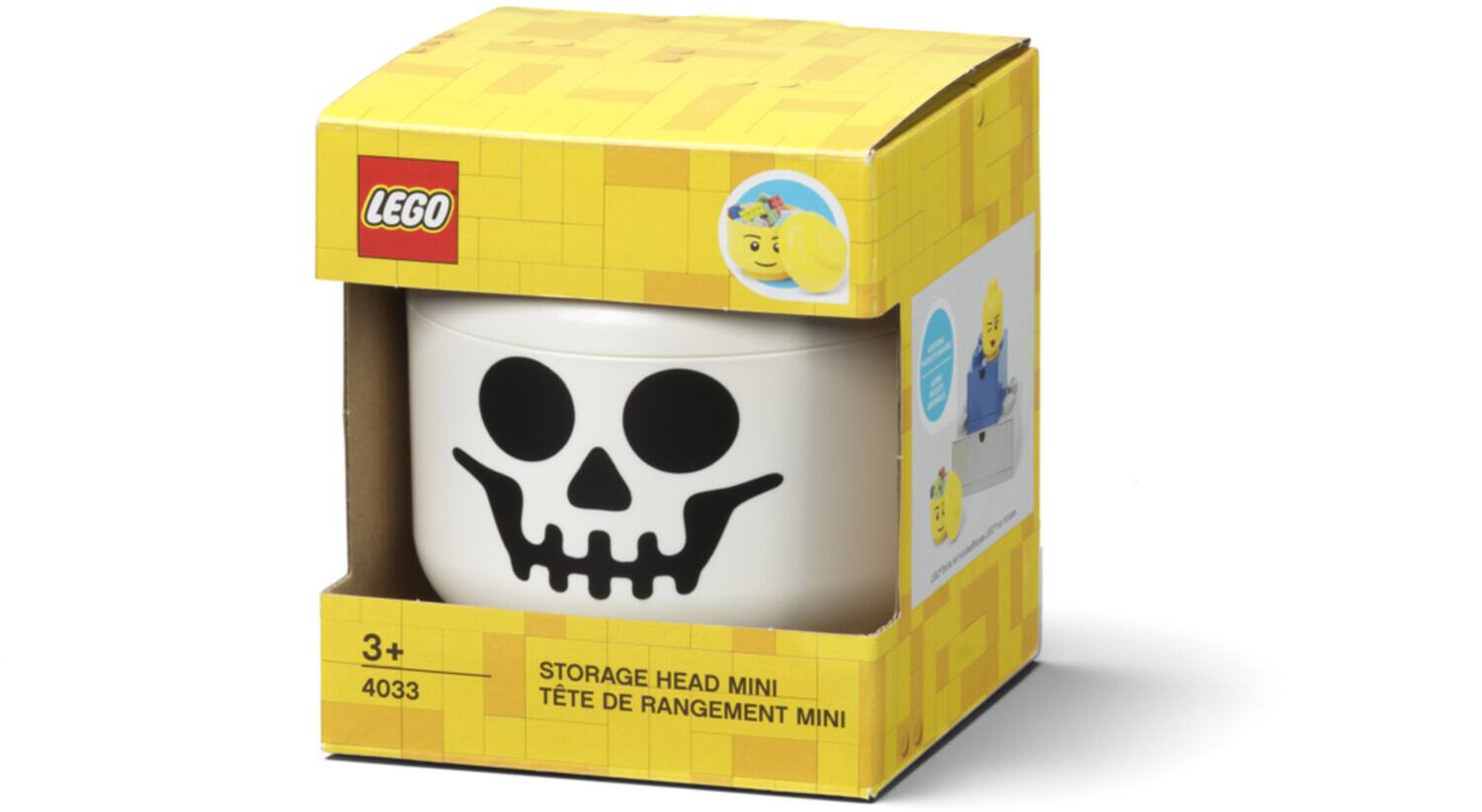 Room Copenhagen LEGO Mini Stackable Storage Head, White Skeleton ...