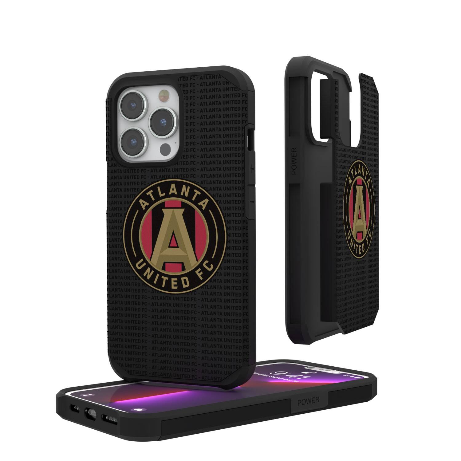 Keyscaper MLS Atlanta United FC iPhone Text Backdrop Rugged Case 14 Pro ...